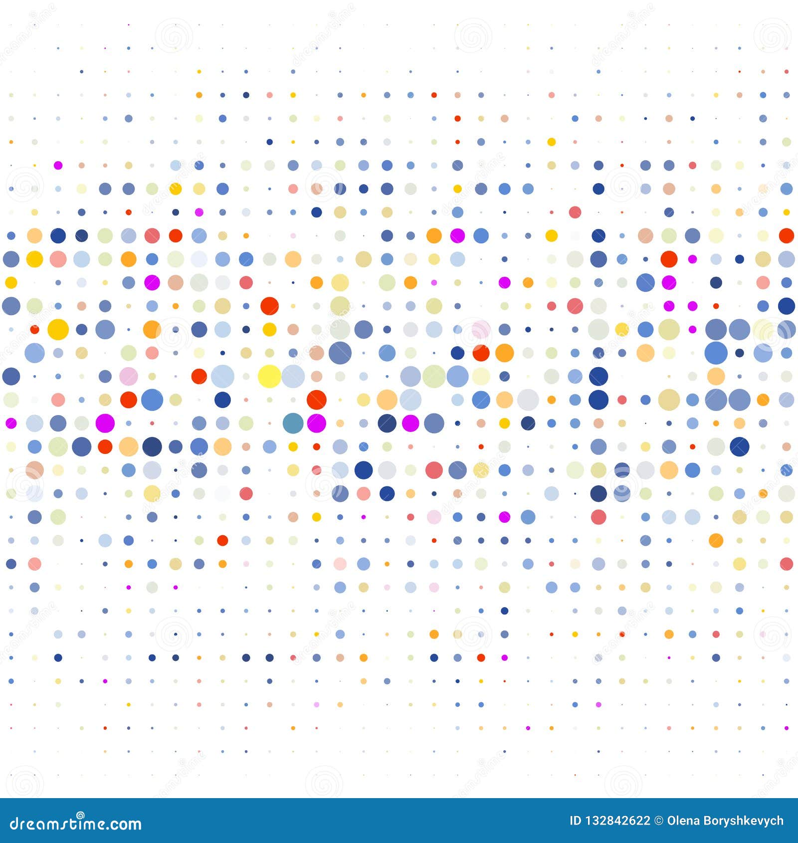 Background of Different Colored Dots of Different Sizes Located in ...