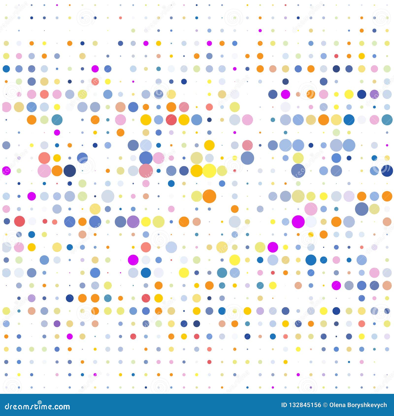 Background of Different Colored Dots of Different Sizes Located in ...