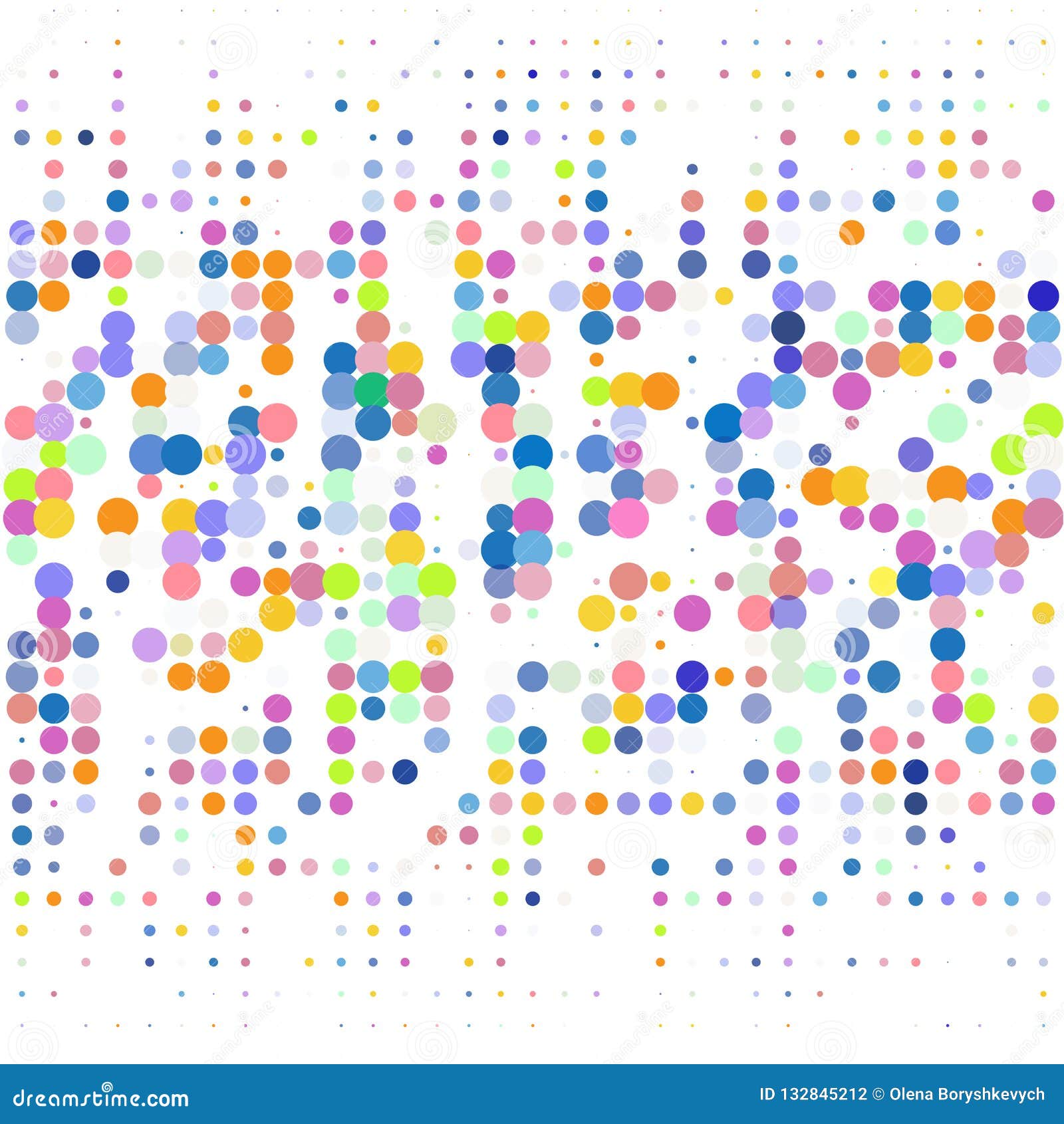 Background of Different Colored Dots of Different Sizes Located in ...