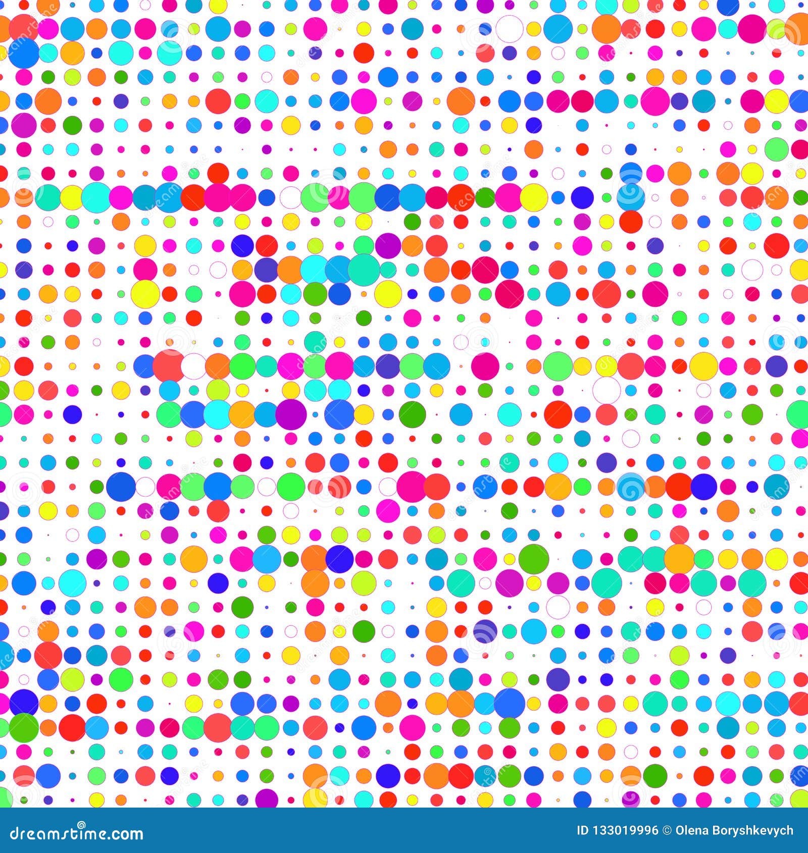 The Background of Different Colored Dots of Variable Sizes, Located of ...