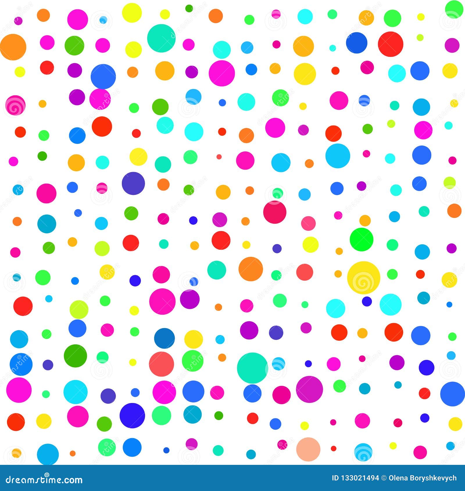 The Background of Different Colored Dots of Variable Sizes, Located of ...