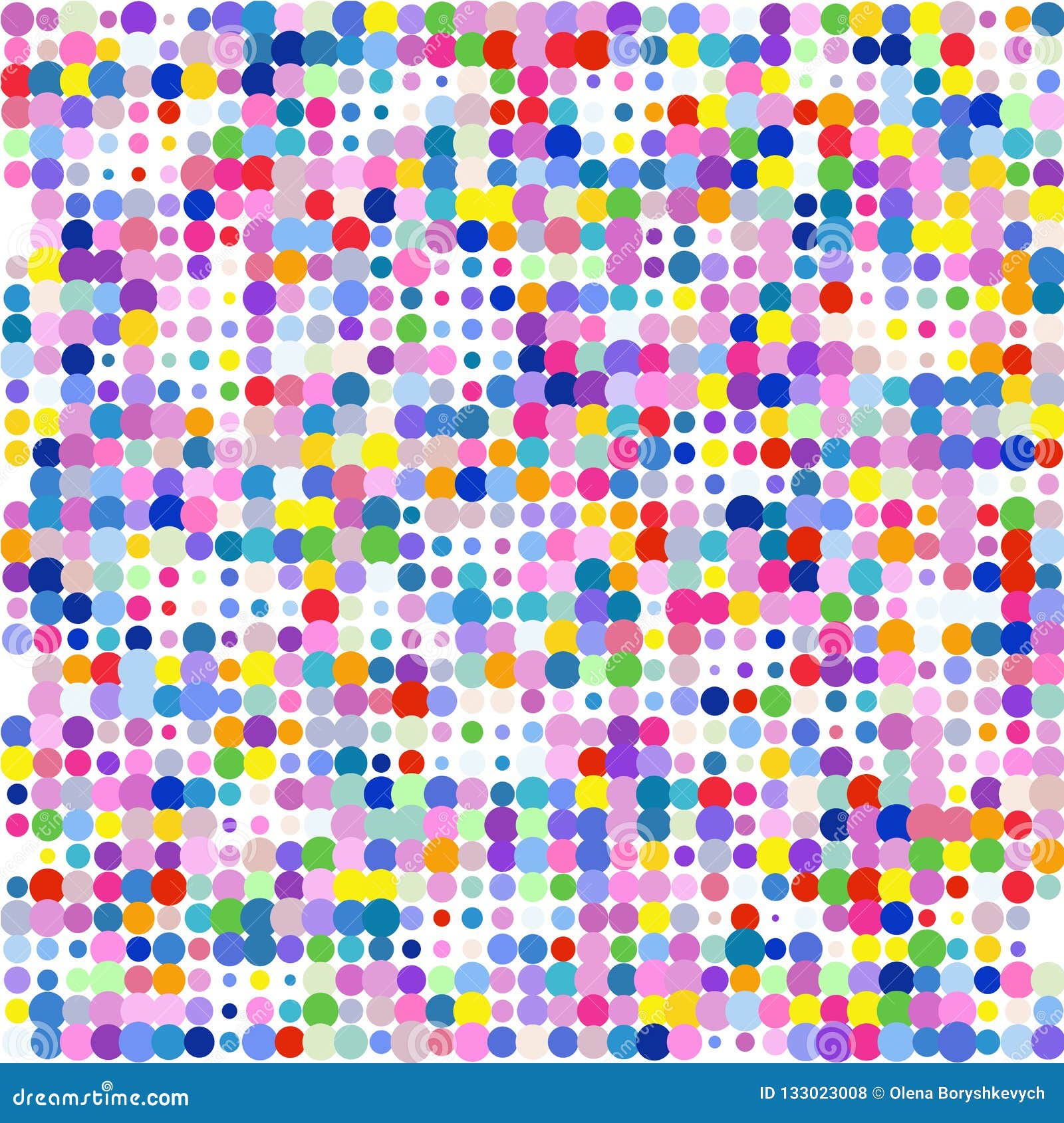 The Background of Different Colored Dots of Variable Sizes, Located of ...