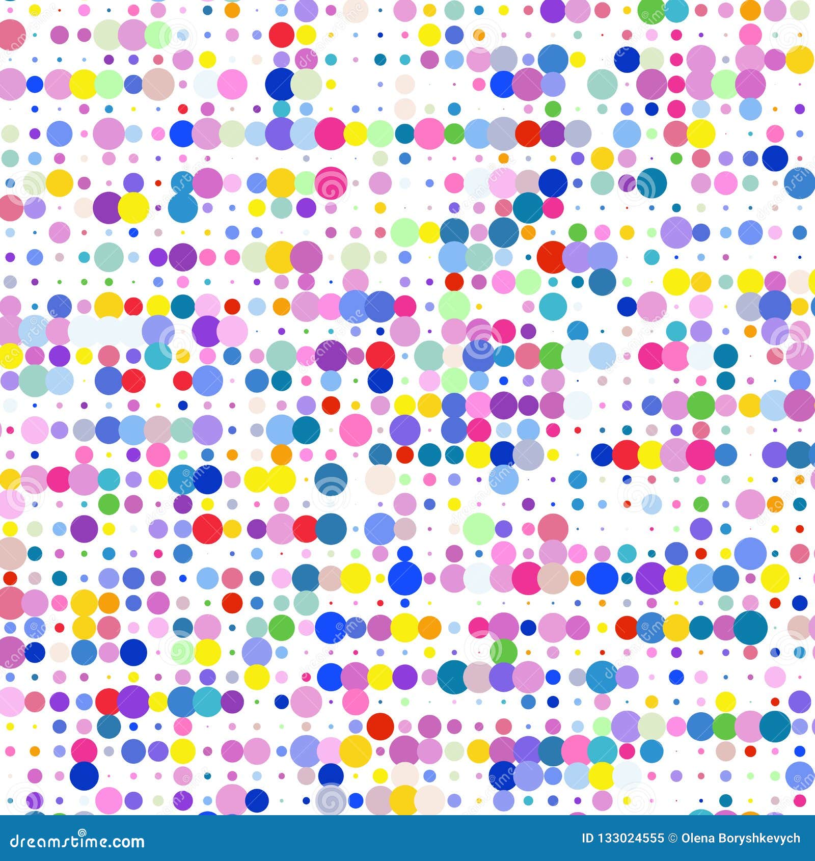 The Background of Different Colored Dots of Variable Sizes, Located of ...