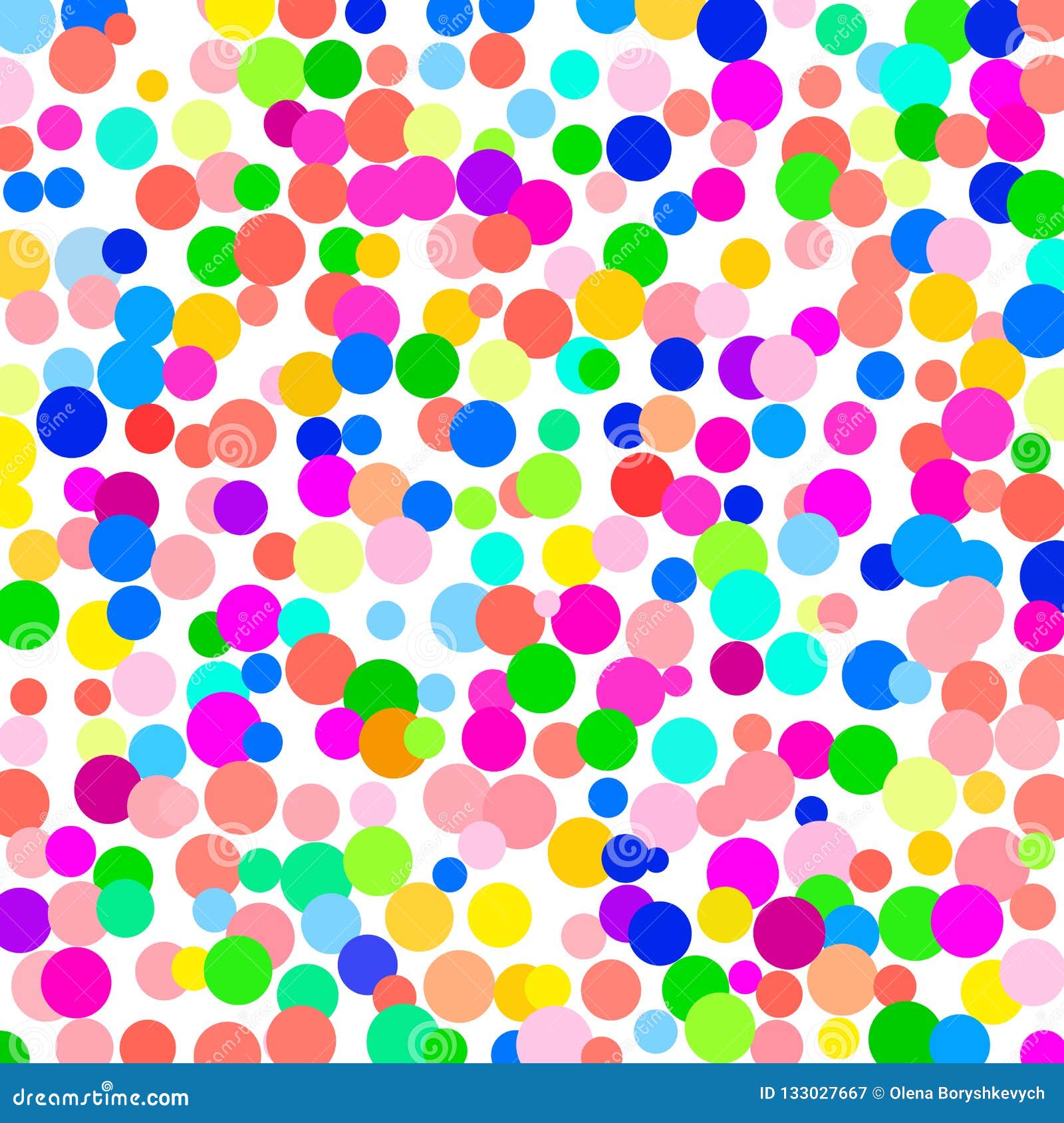 The Background of Different Colored Dots of Variable Sizes, Located of ...