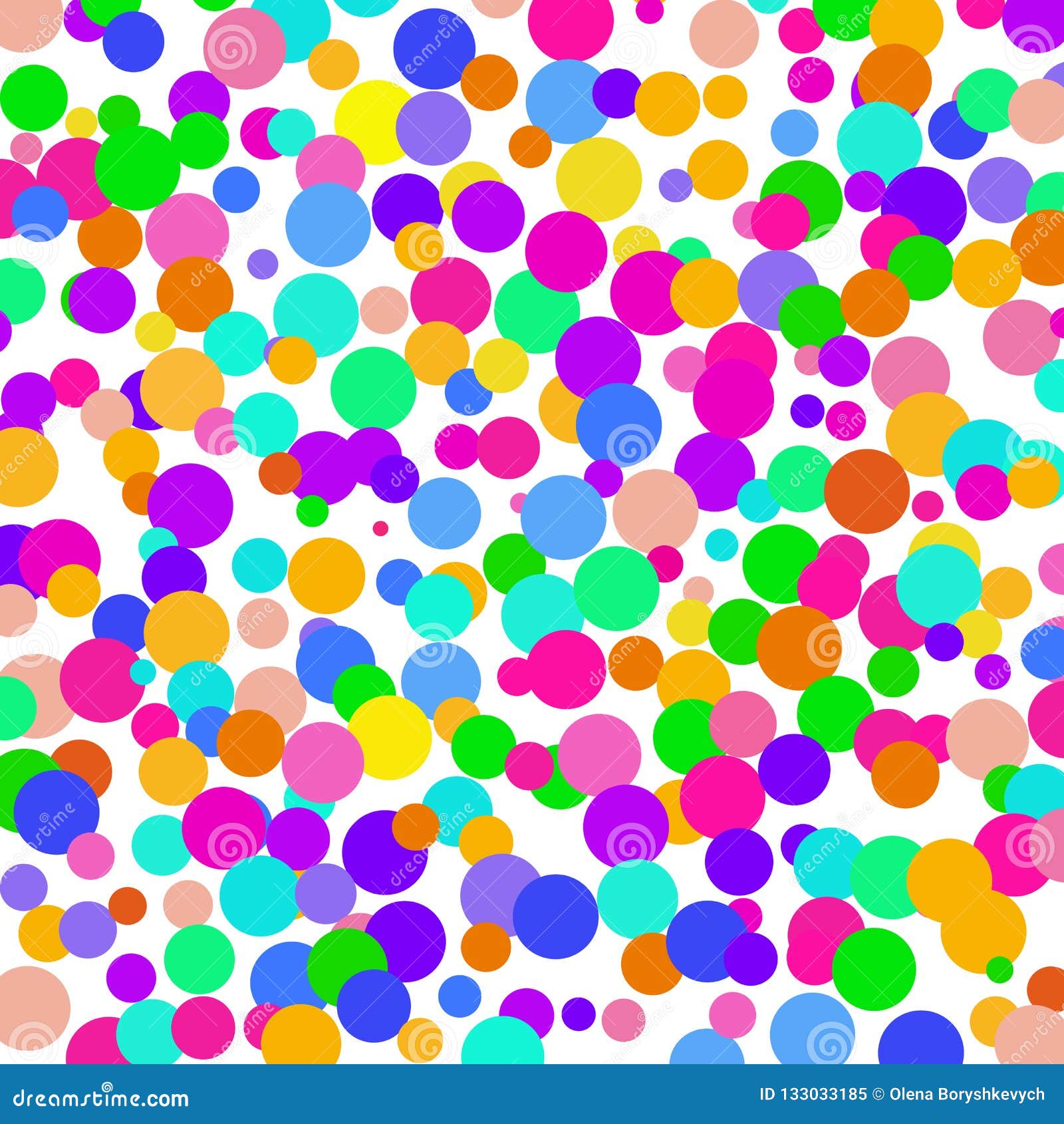 The Background of Different Colored Dots of Variable Sizes, Located of ...