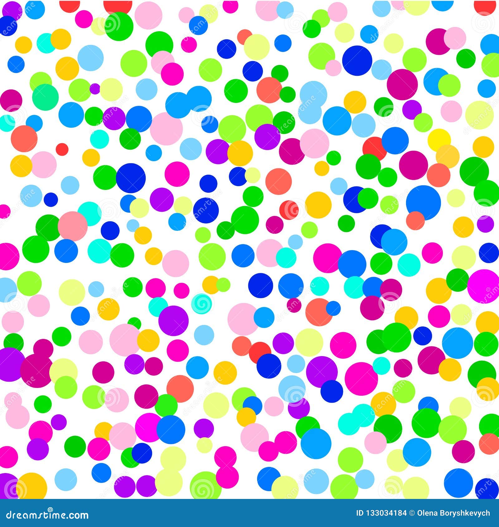 The Background of Different Colored Dots of Variable Sizes, Located of ...