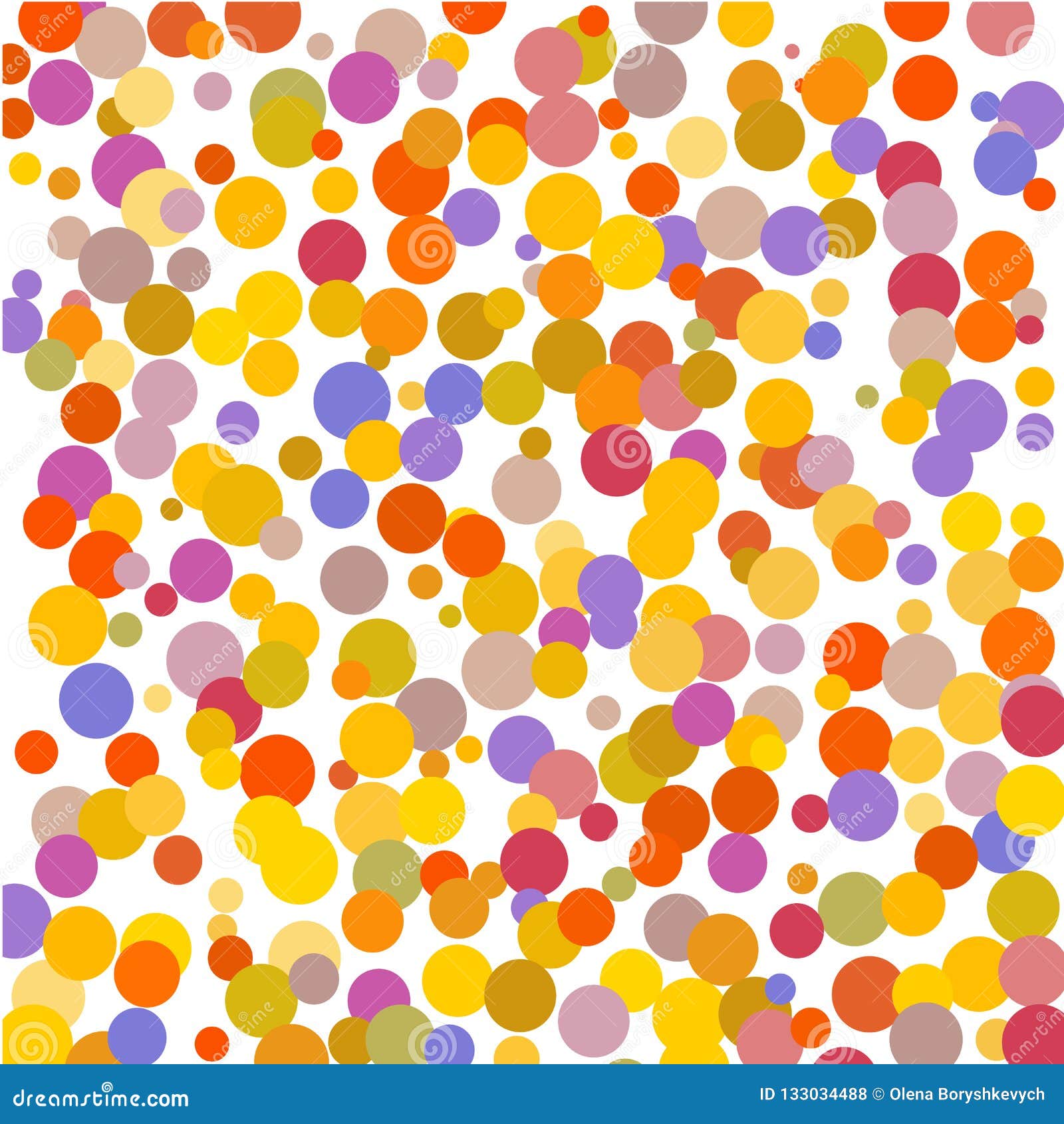 The Background of Different Colored Dots of Variable Sizes, Located of ...