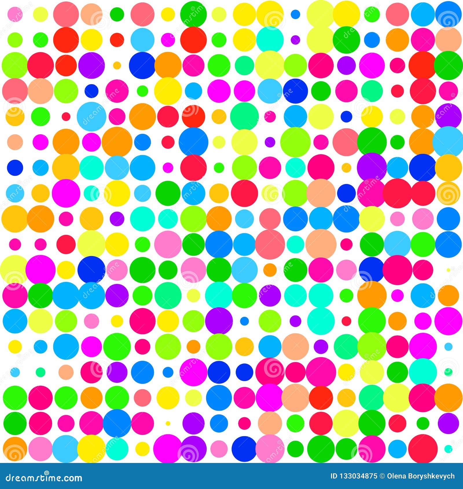 The Background of Different Colored Dots of Variable Sizes, Located of ...