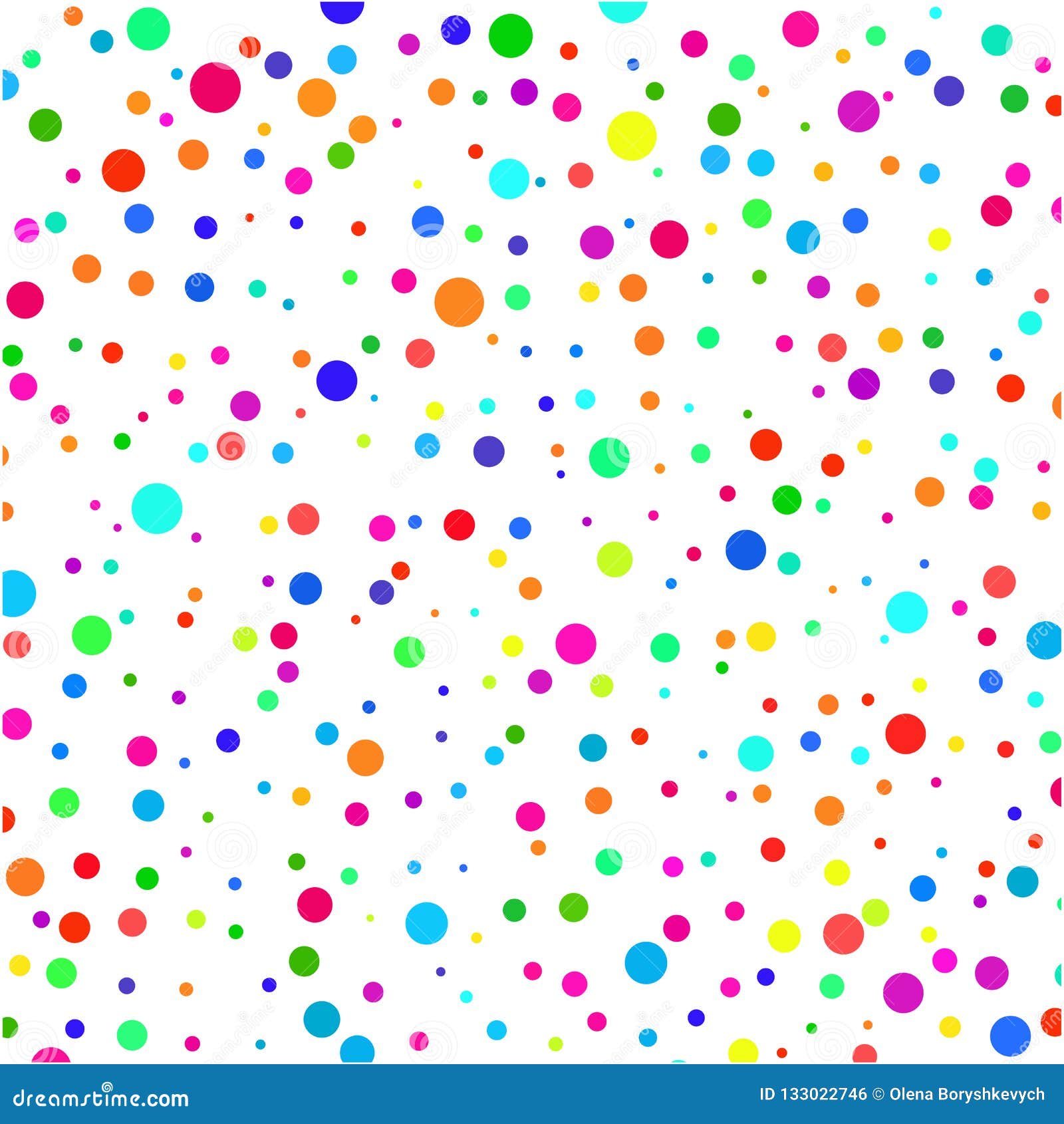The Background of Different Colored Dots of Variable Sizes, Located of ...
