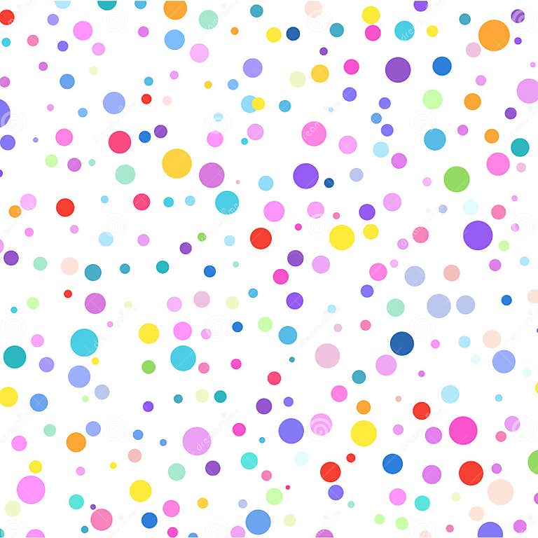The Background of Different Colored Dots of Variable Sizes, Located of ...