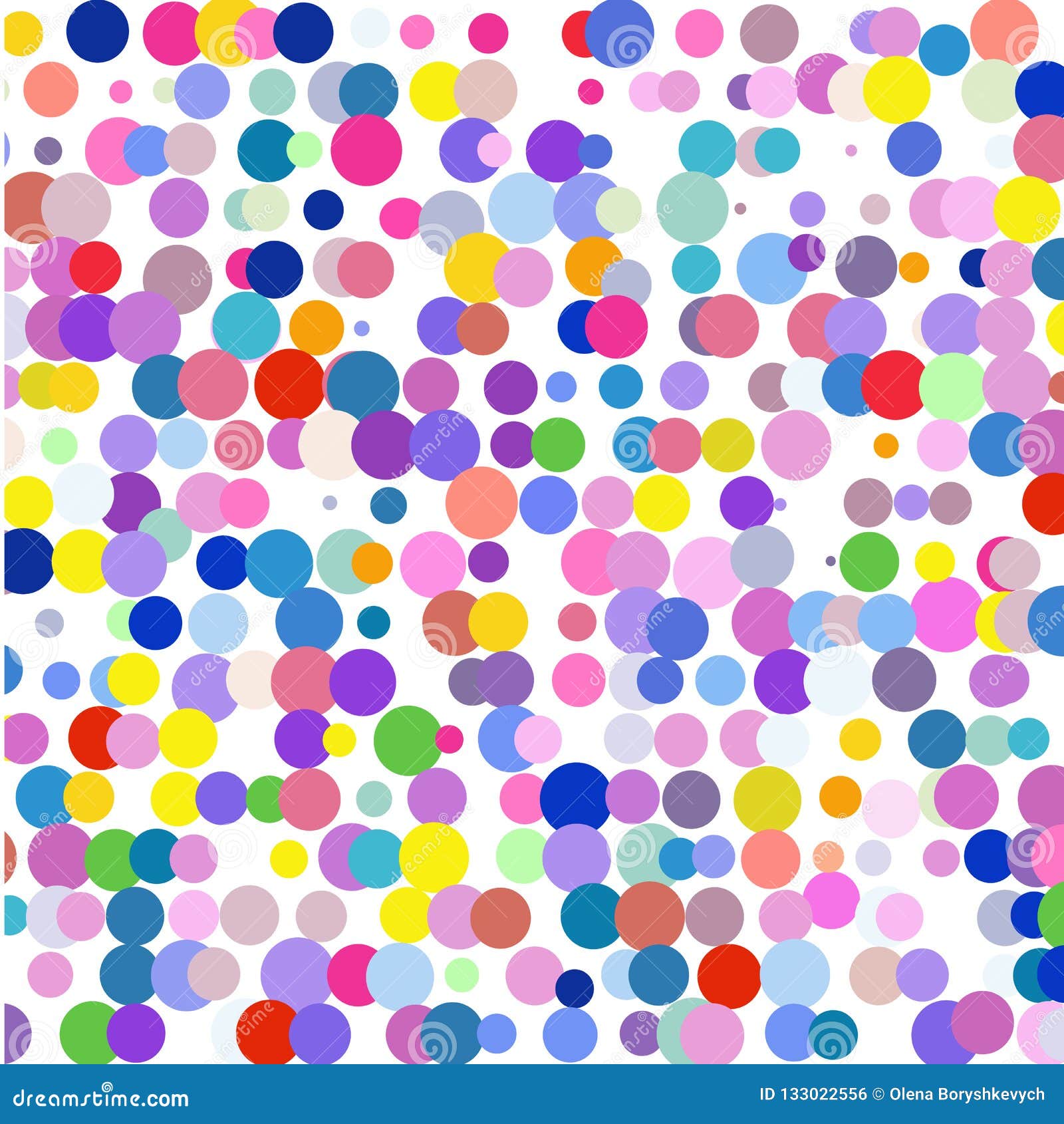 The Background of Different Colored Dots of Variable Sizes, Located of ...