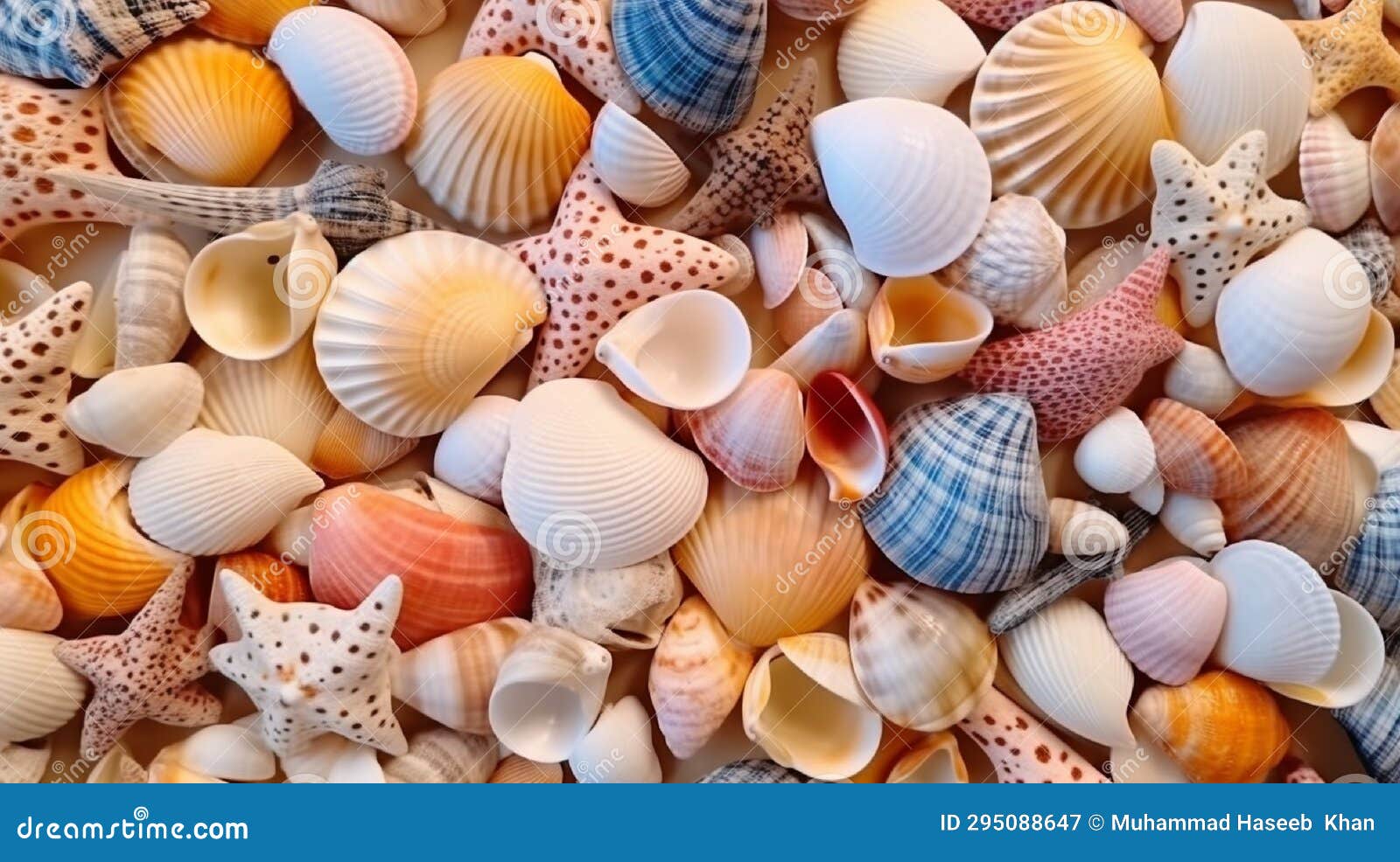 Background from Different Coloreful Sea Shells Close Up Stock ...