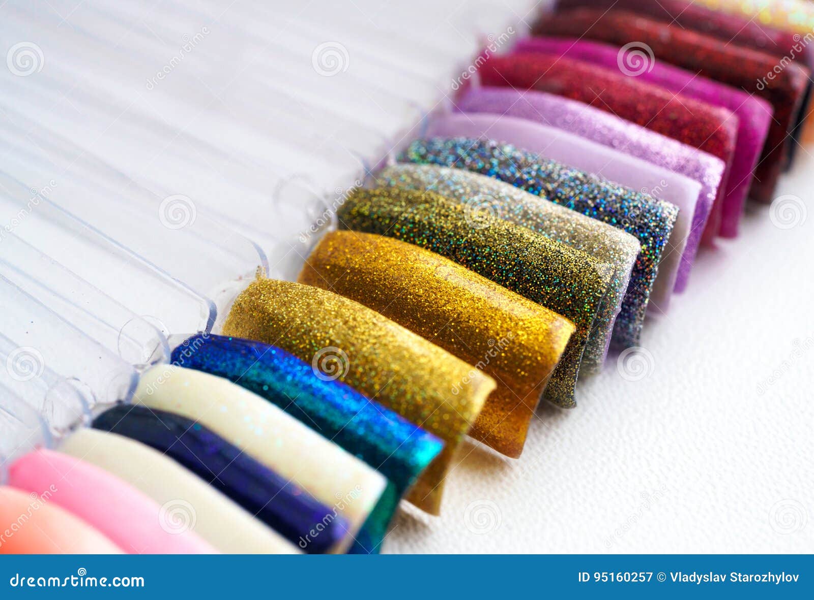 Background from Different Colorful Nails Polish Palette Stock Image ...
