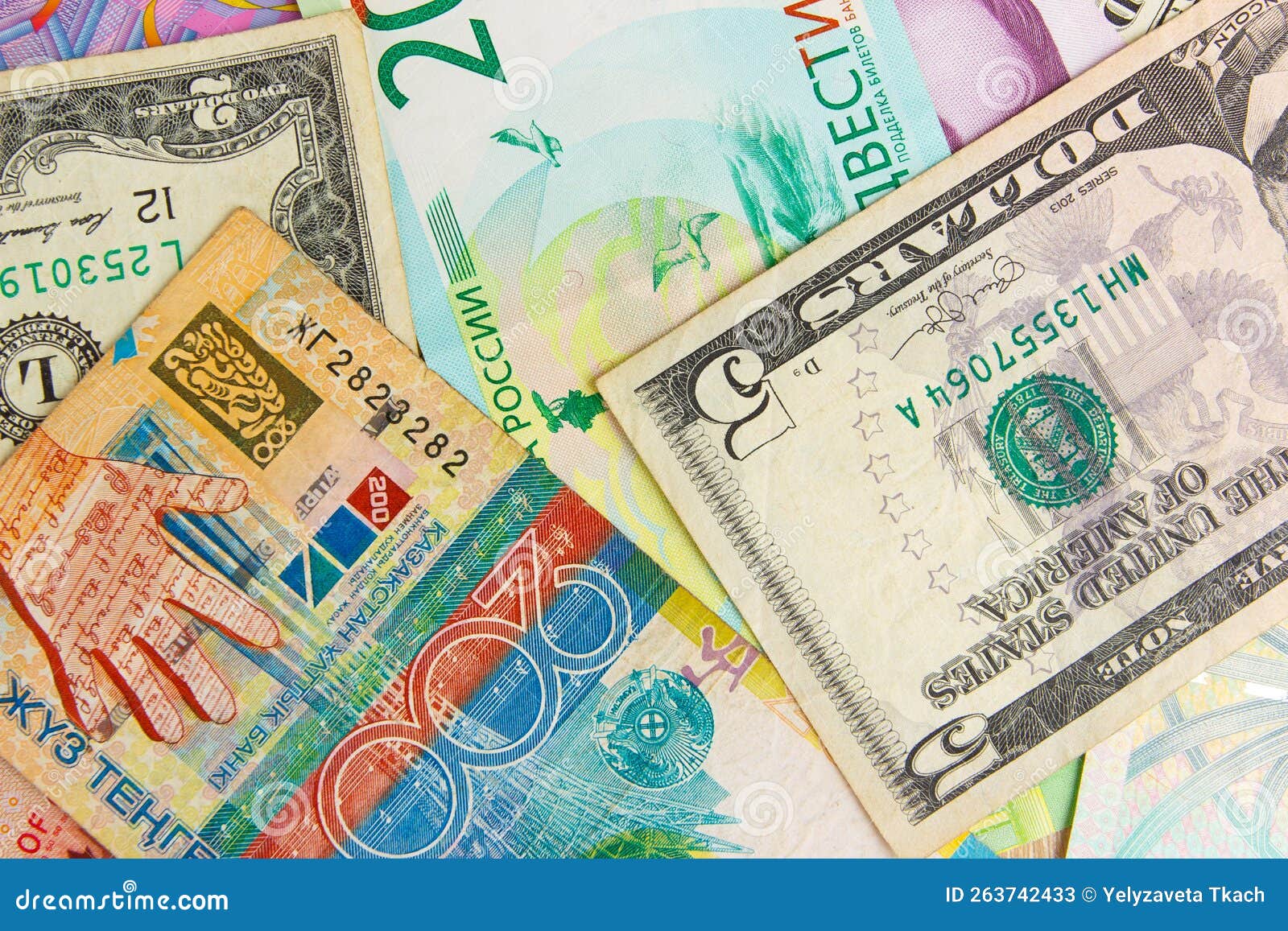 Background from Different Money Banknotes from All Over the World Stock ...