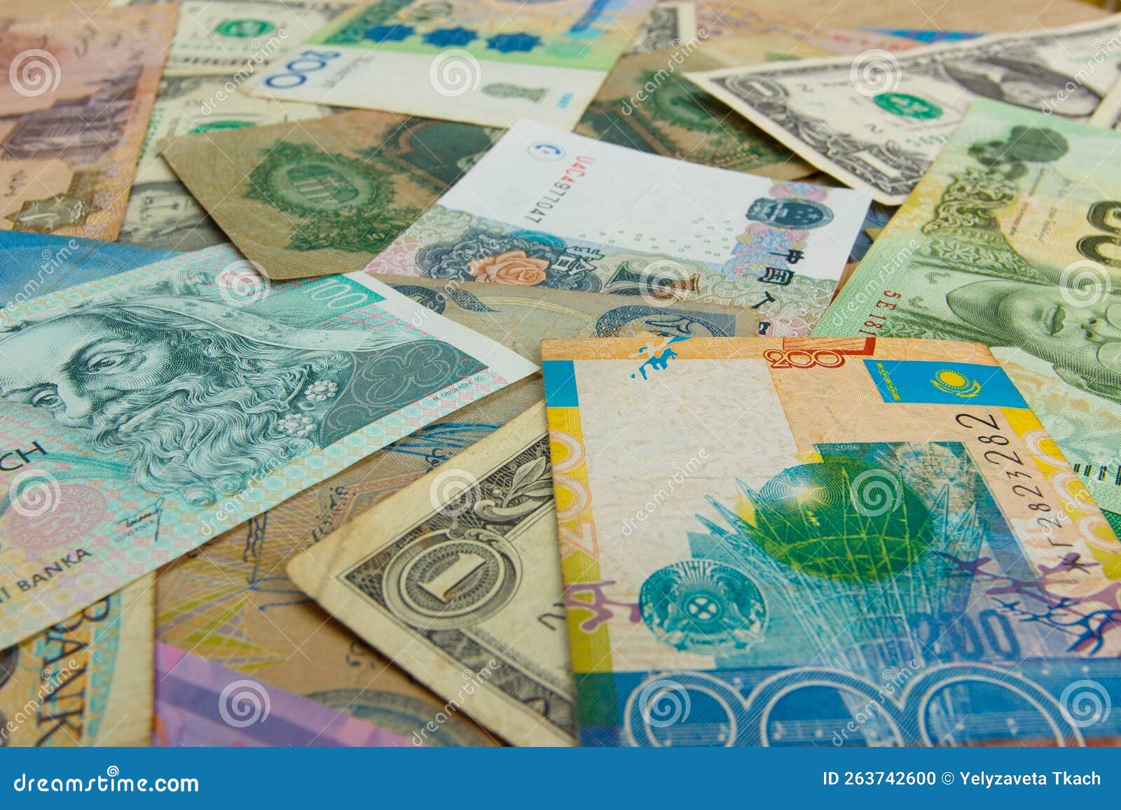 Background from Different Money Banknotes from All Over the World Stock ...