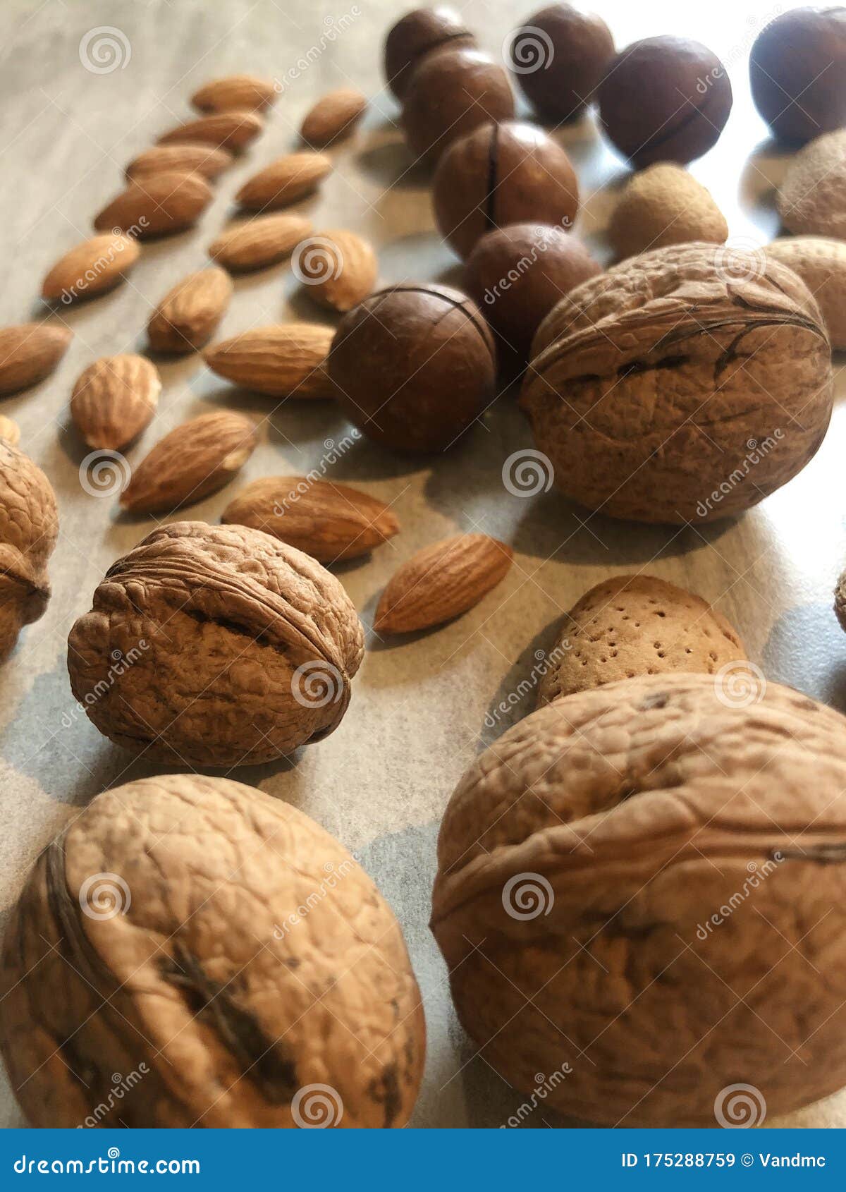Background from Different Nuts on the Table Stock Image - Image of ...