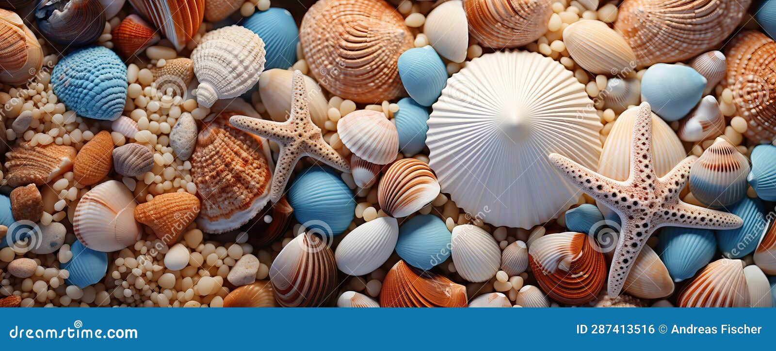 Background from Different Sea Shells Close Up. Stock Illustration ...