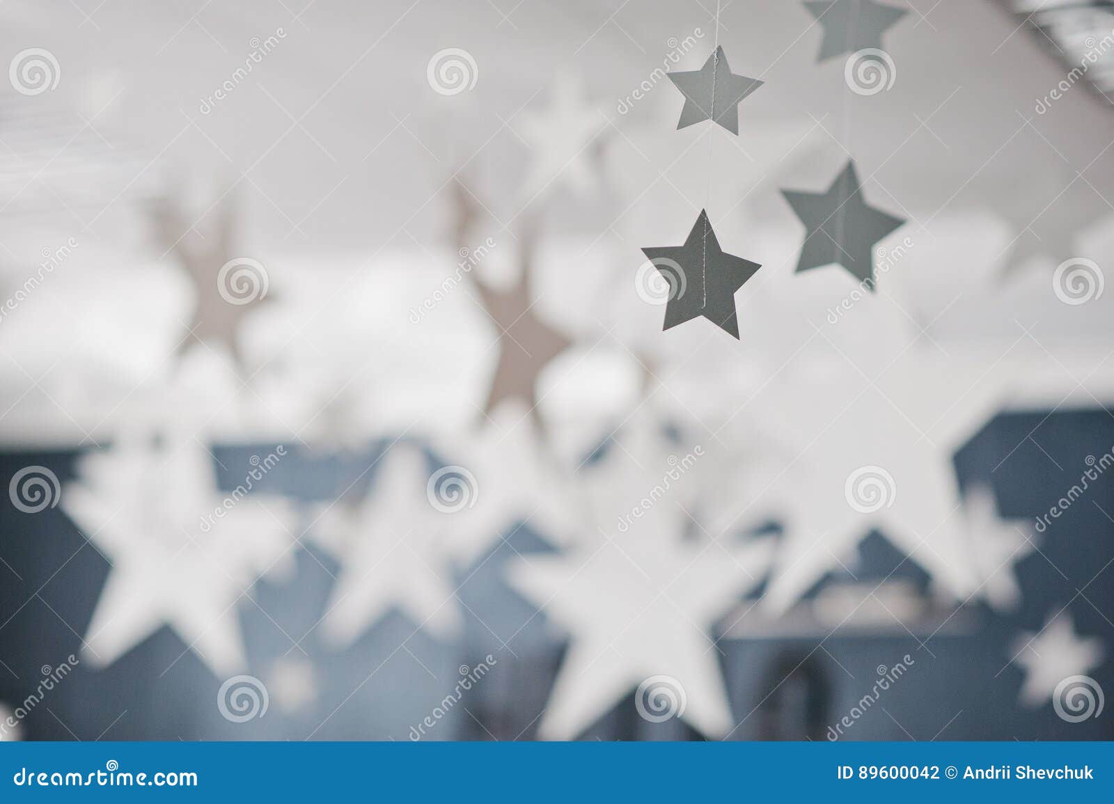 Background of Different Stars Decor at Ceiling. Stock Photo - Image of ...