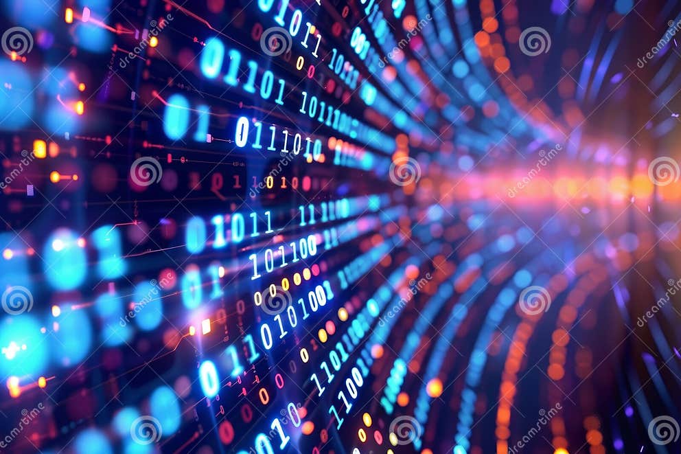 The Background of Digital Binary Code, Program Code, Abstract Technological Background Stock ...