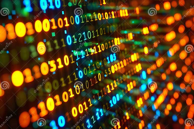 The Background of Digital Binary Code, Program Code, Abstract Technological Background Stock ...
