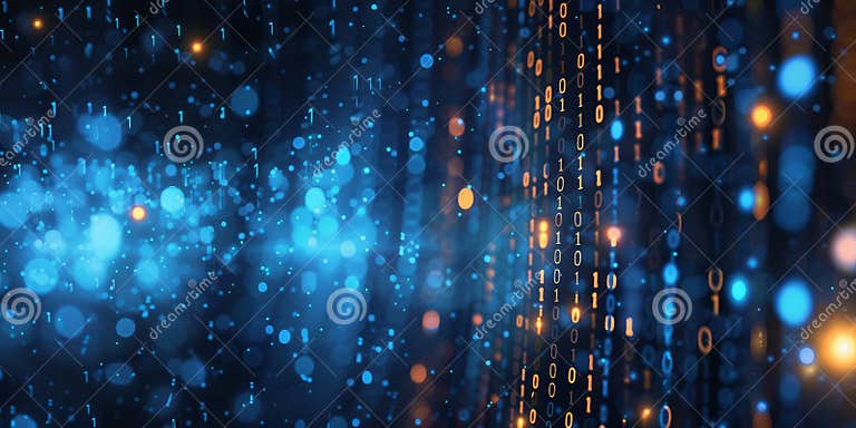 The Background of Digital Binary Code, Program Code, Abstract ...