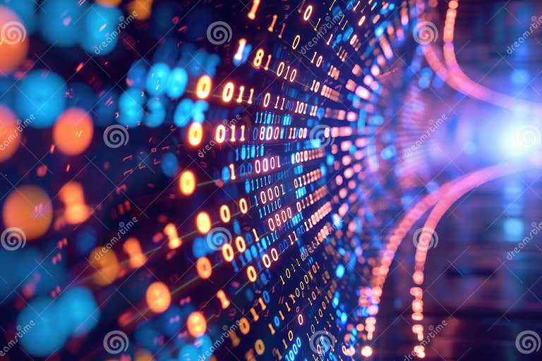 The Background of Digital Binary Code, Program Code, Abstract ...