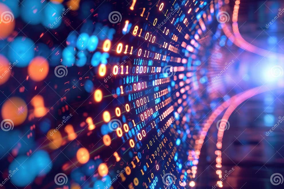 The Background of Digital Binary Code, Program Code, Abstract ...