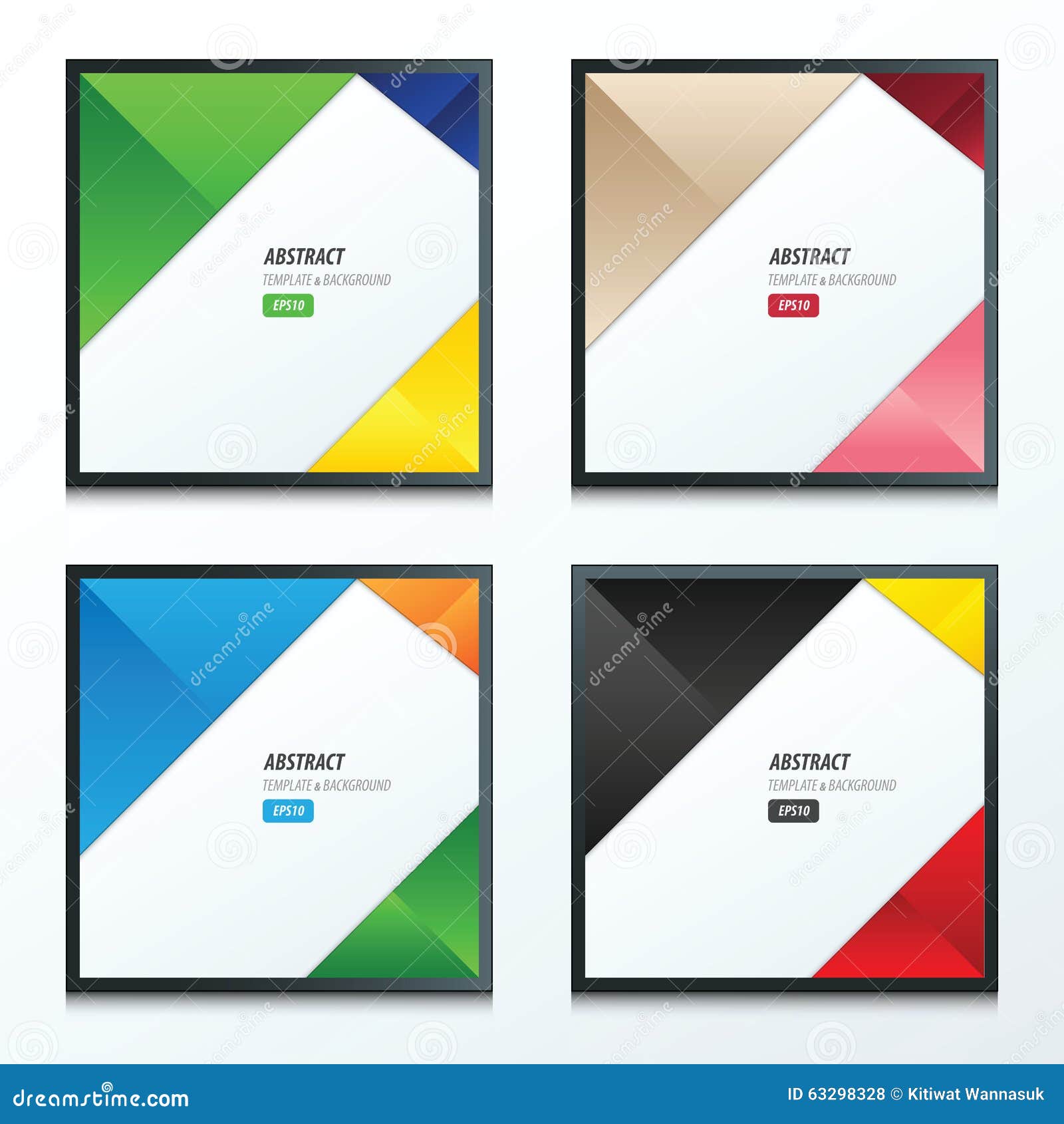 Background Dimension Modern 4 Style Set Stock Vector - Illustration of ...