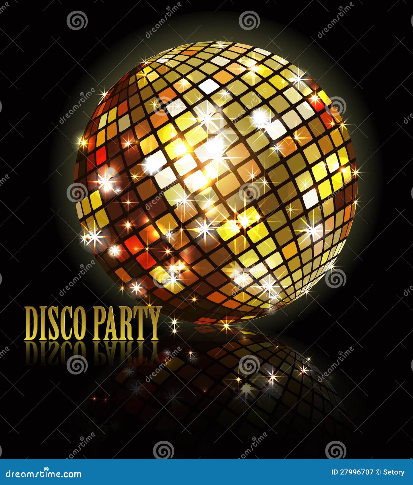 Background for disco party stock vector. Illustration of mirror - 27996707