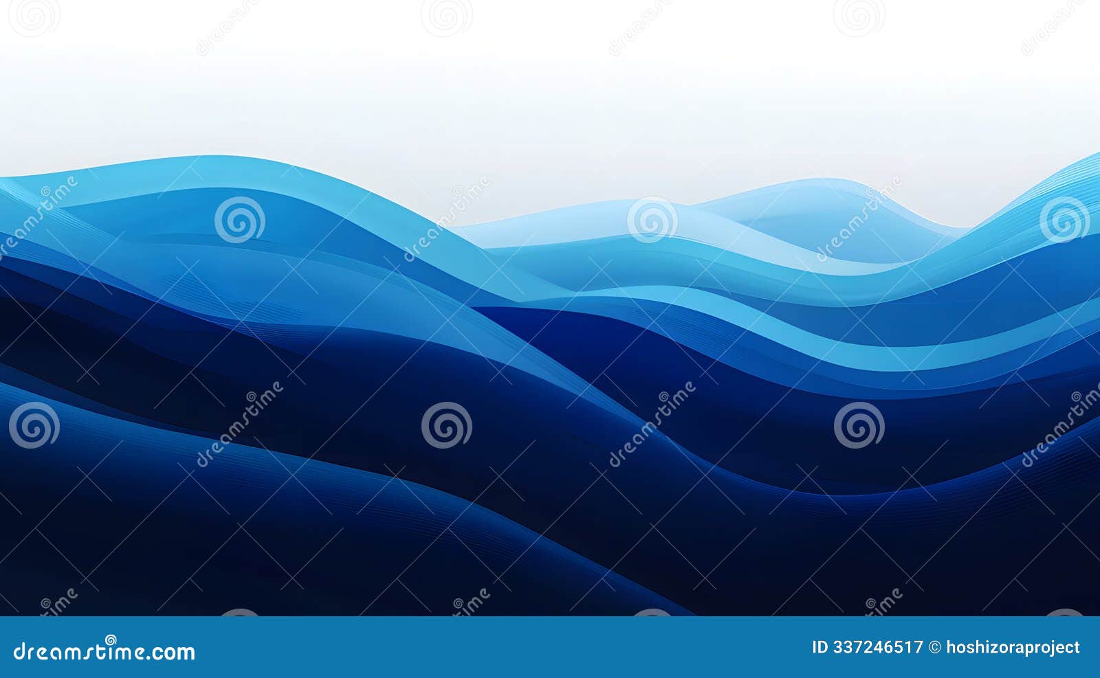Horizontal Waves in Blue Gradient with a Soft and Modern Design Stock ...