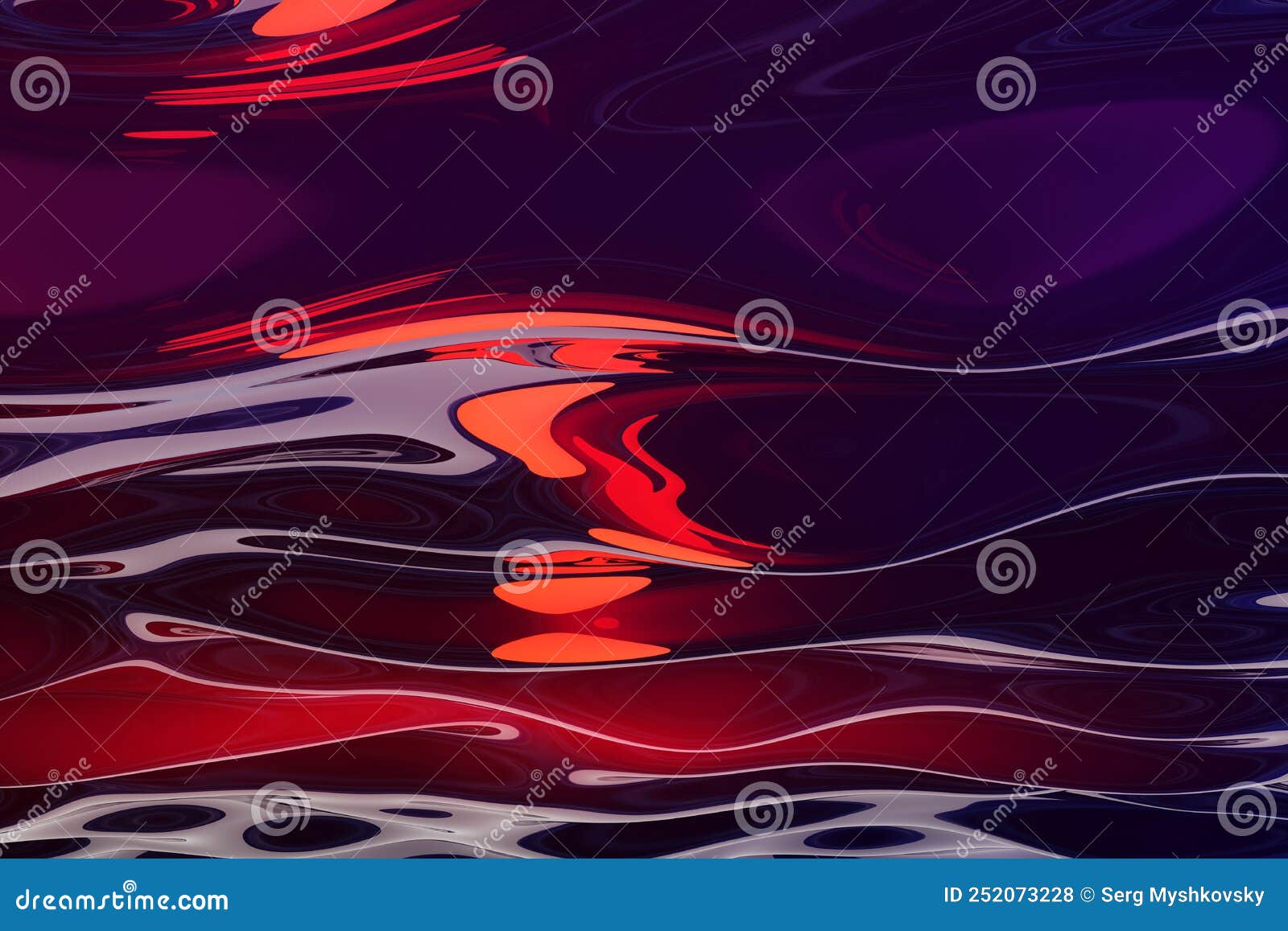 Background of Distorted Reflections on a Wavy Surface. Stock ...