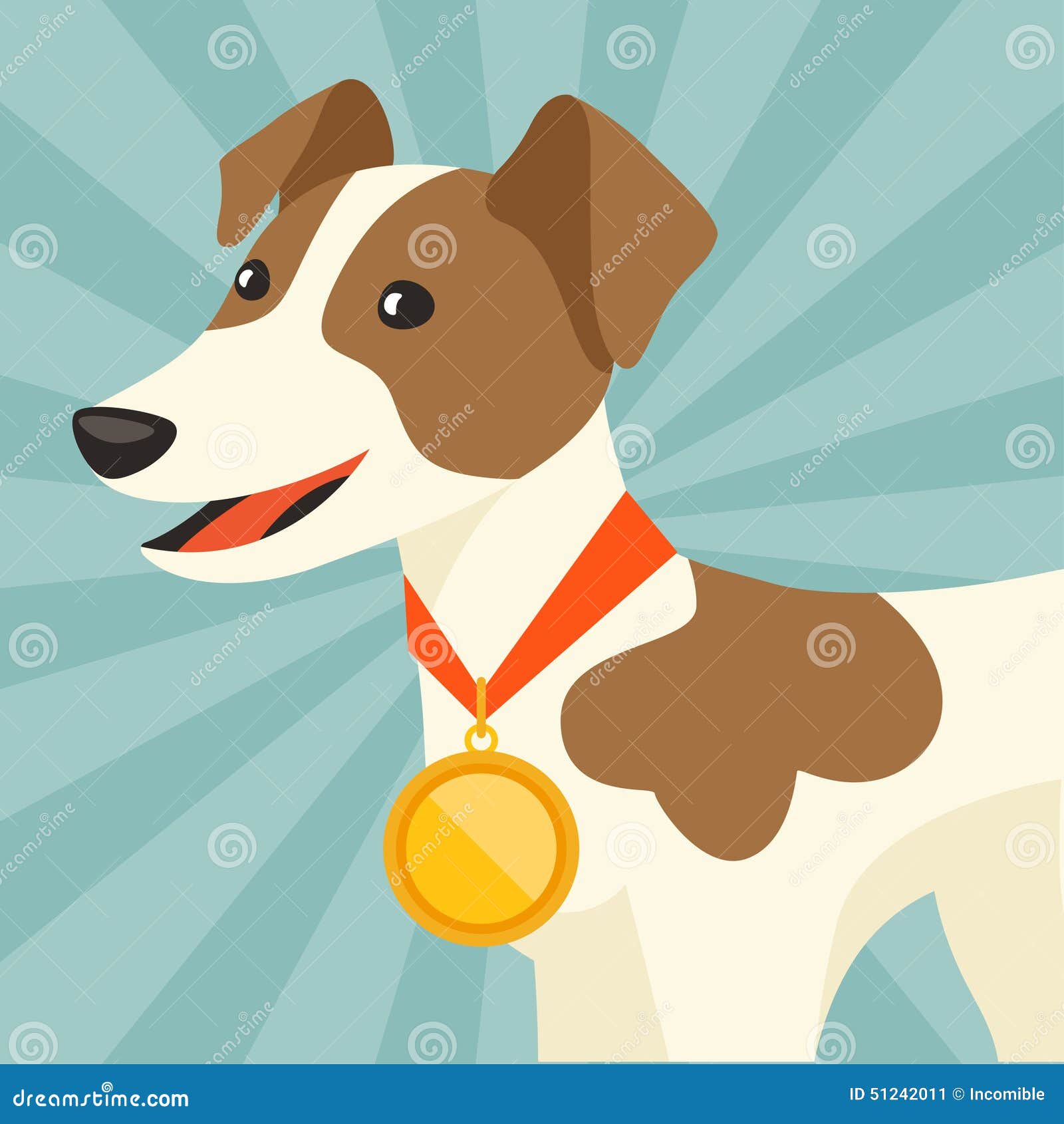 Background with Dog Champion Winning Gold Medal Stock Vector ...