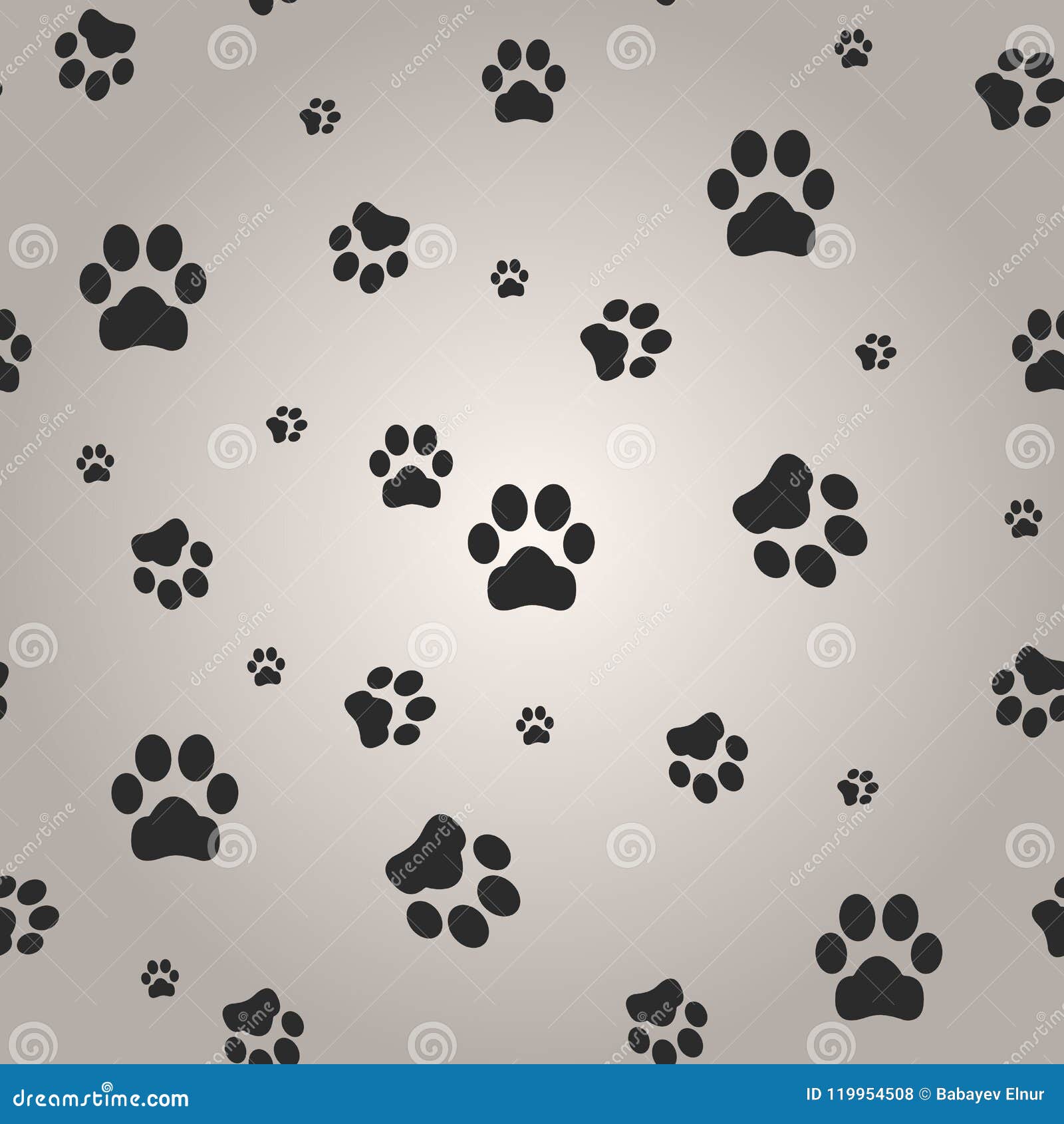 Background with Dog Paw Print. Vector Illustration Stock Illustration ...