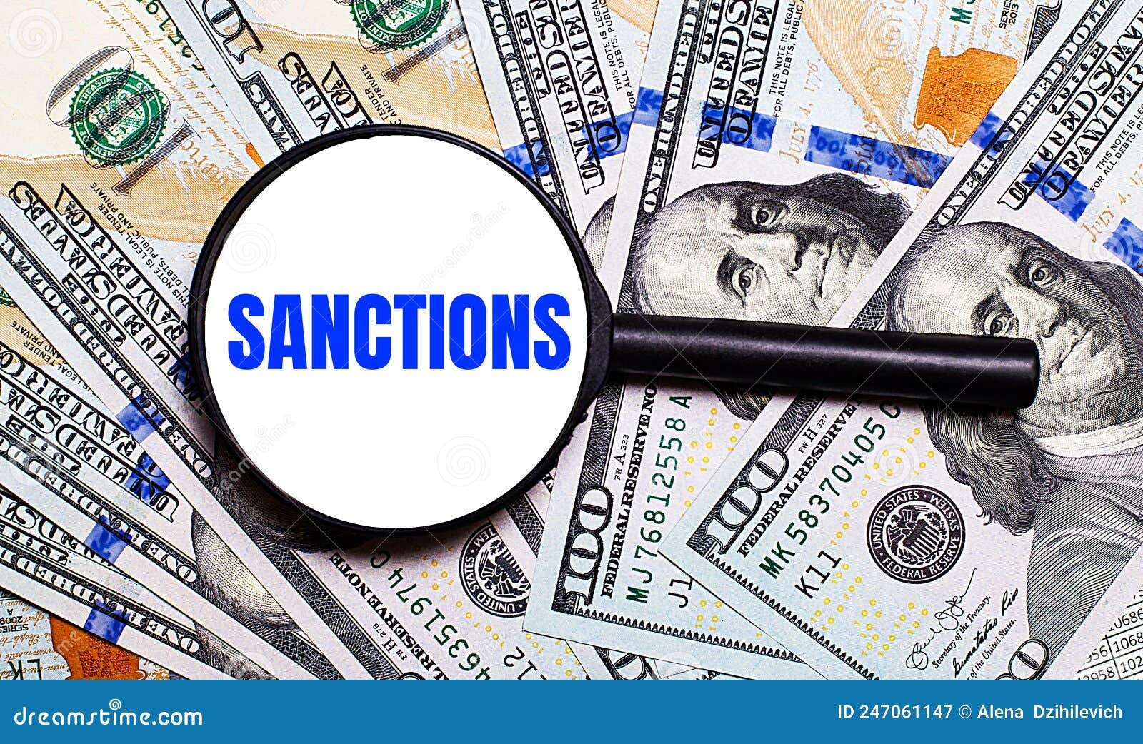 Background with Dollar Bills Under a Magnifying Glass with the Text ...