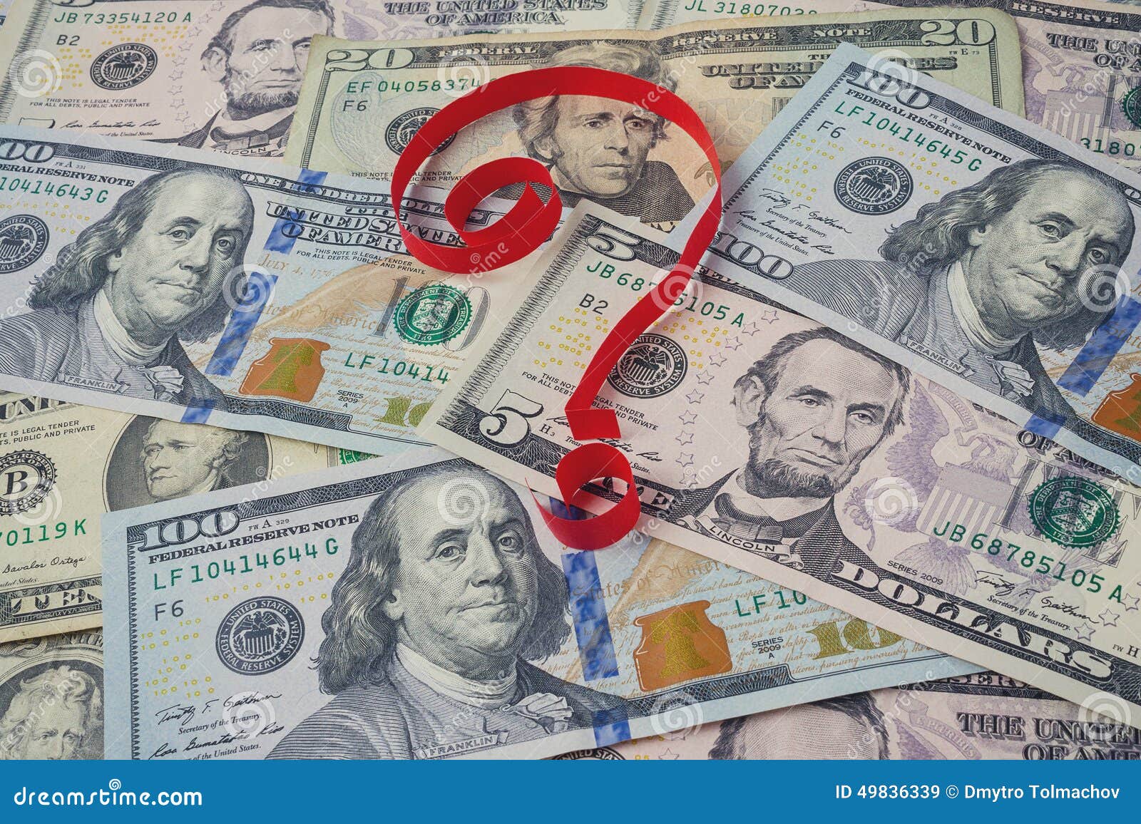 Background from Dollars and Question Mark Stock Image - Image of ...