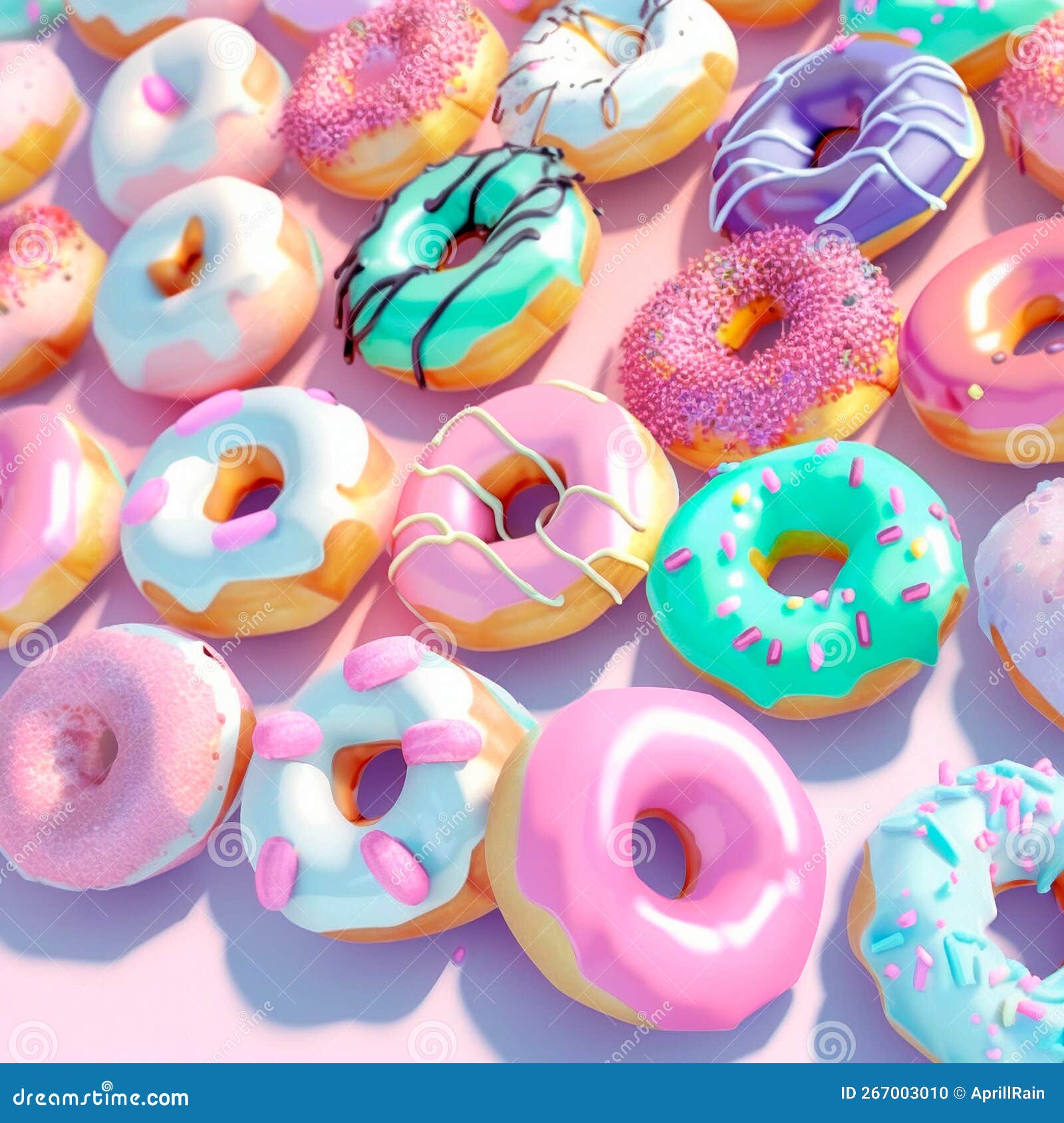 Background with donuts stock illustration. Illustration of closeup ...