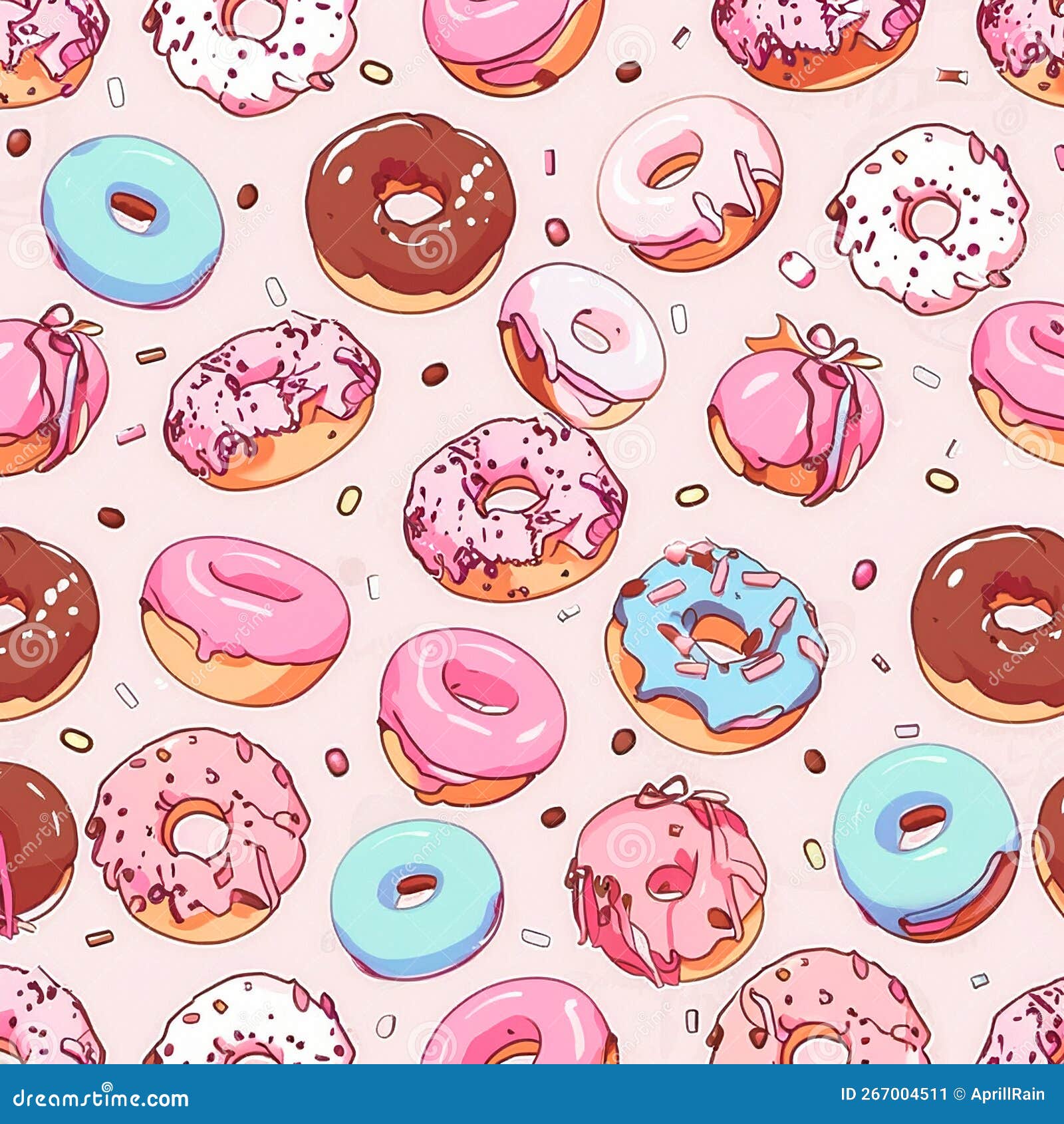 Background with donuts stock illustration. Illustration of direction ...
