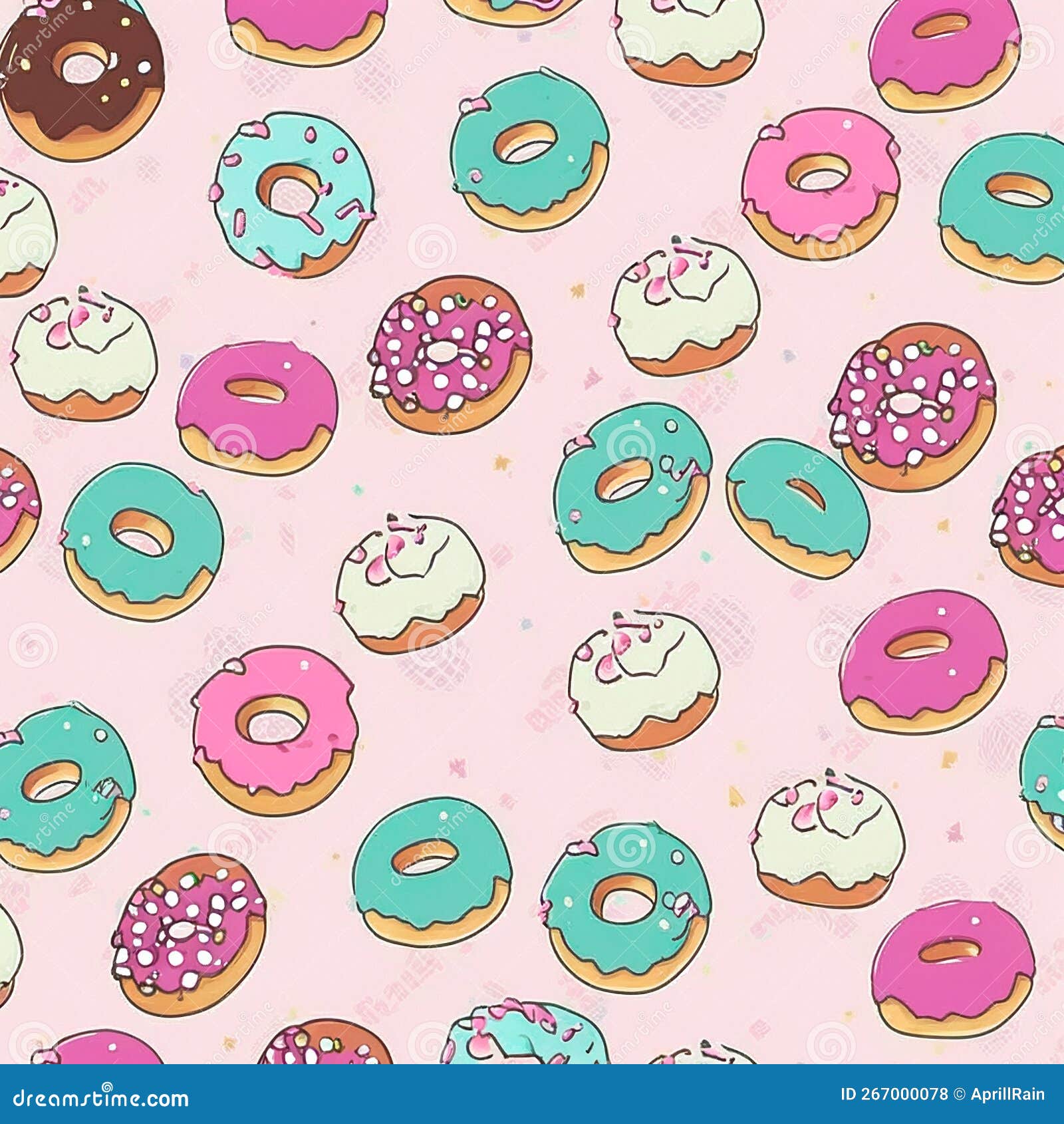 Background with donuts stock illustration. Illustration of closeup ...