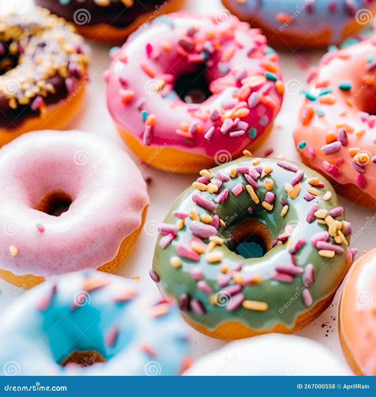 Background with donuts stock illustration. Illustration of decoration ...