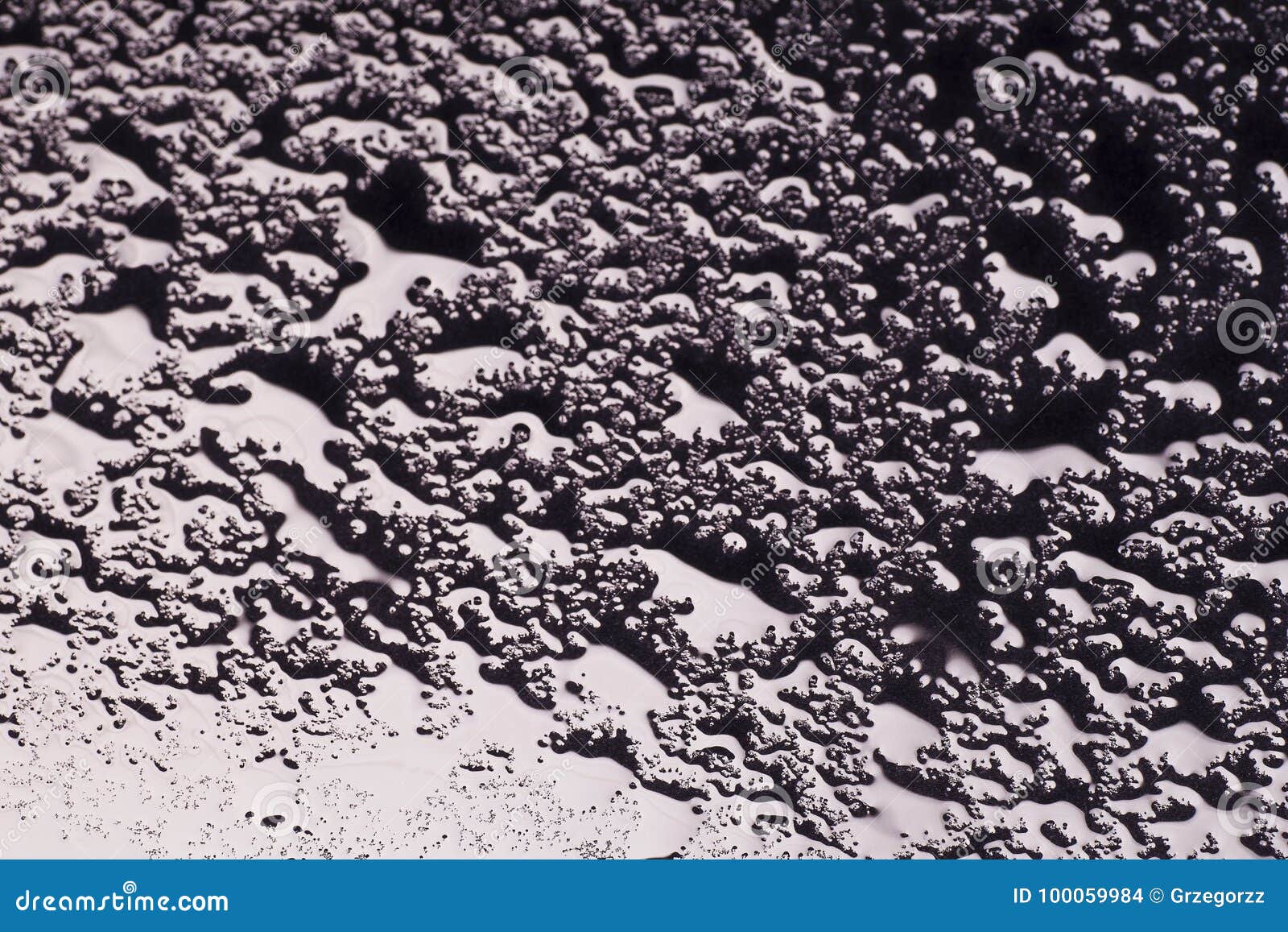 Drops of Water on the Black Background Stock Photo - Image of texture ...