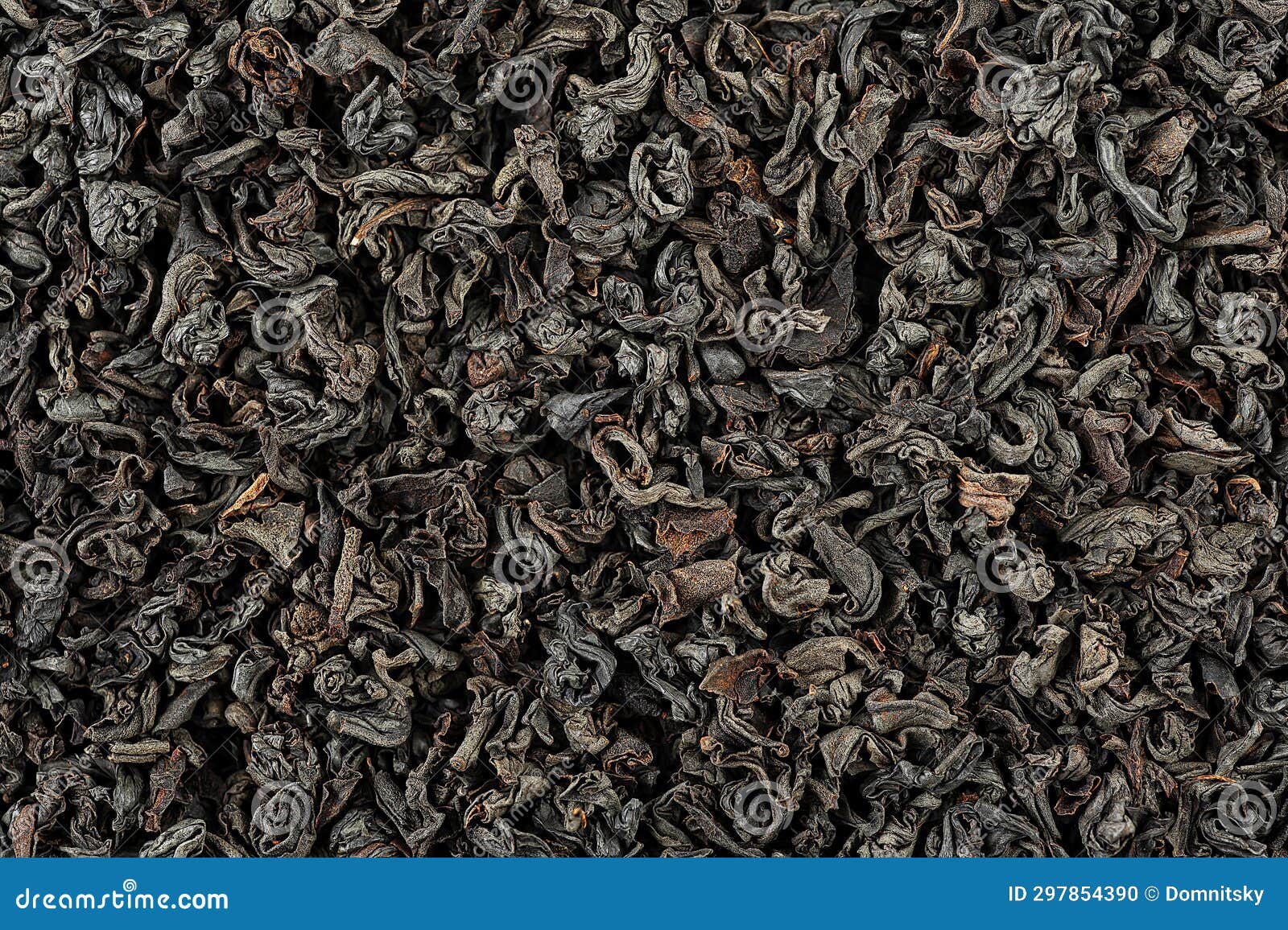 Background of Dry Black Tea Leaves, Top View. Dried Black Tea As ...