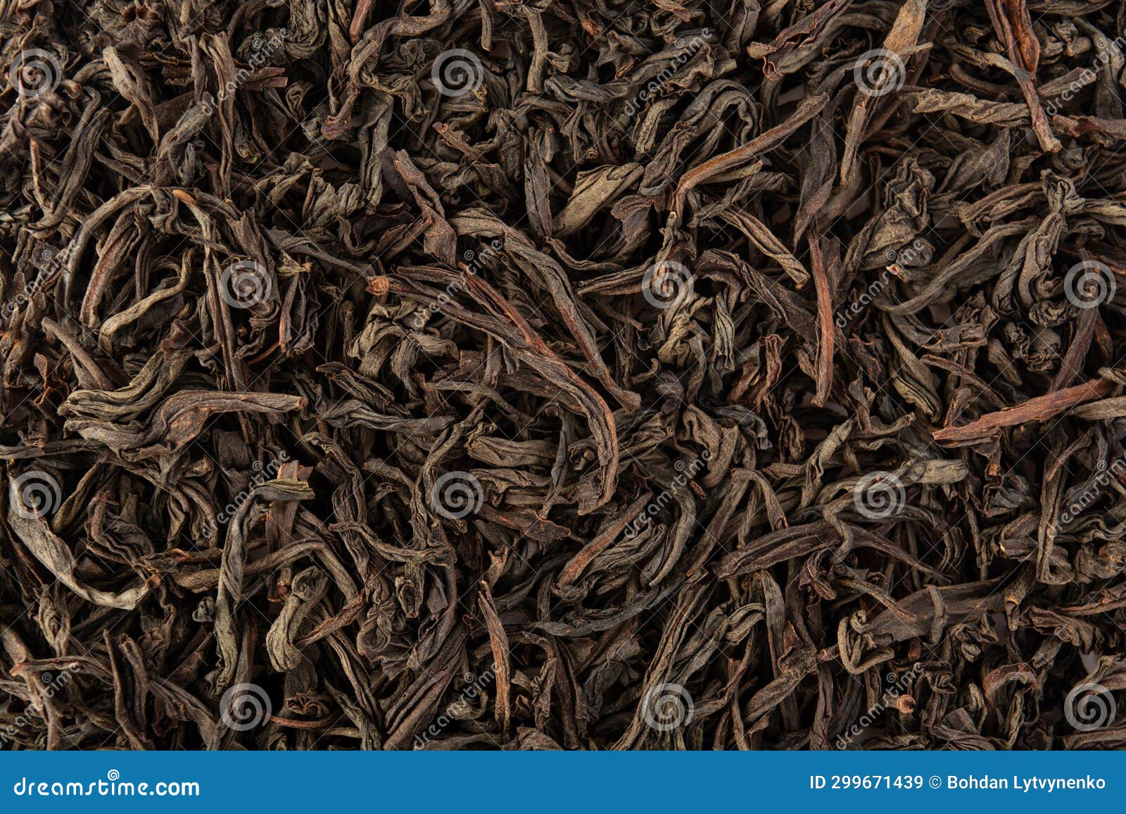 Background of Dry Black Tea Leaves, Top View. Dried Black Tea As ...