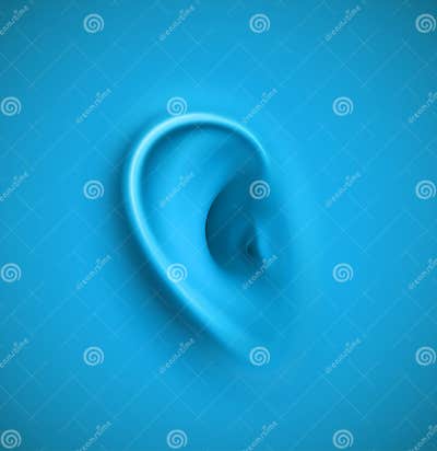 Background with ear stock vector. Illustration of loud - 33340673