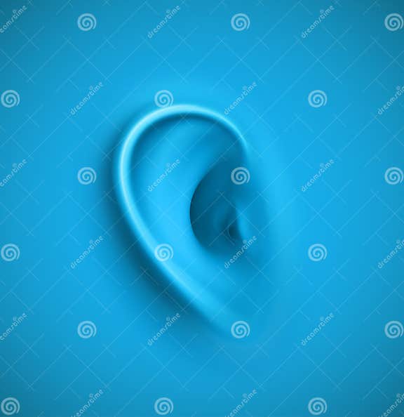 Background with ear stock vector. Illustration of loud - 33340673