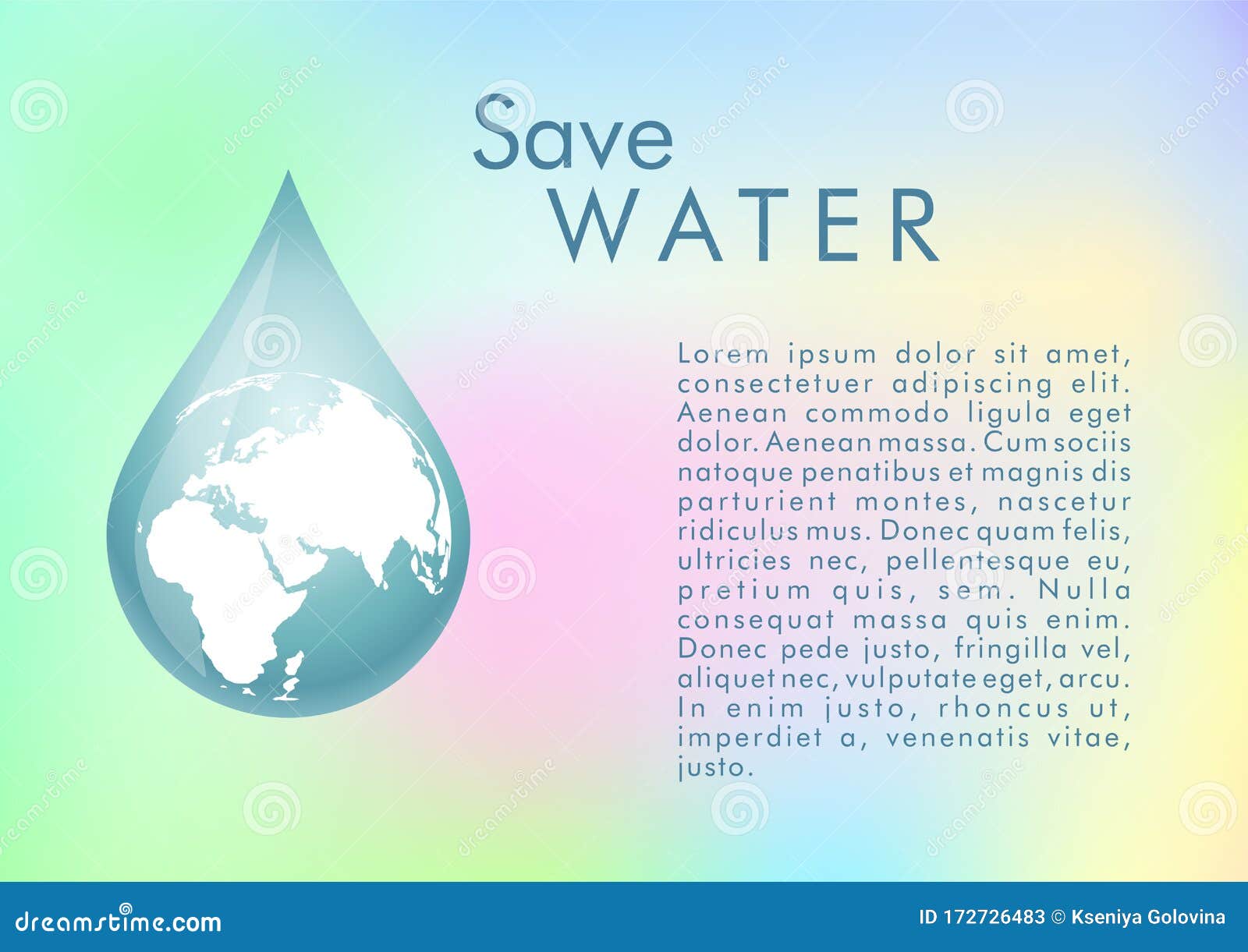 Background on Ecology and Water Conservation on the Planet Stock Vector ...