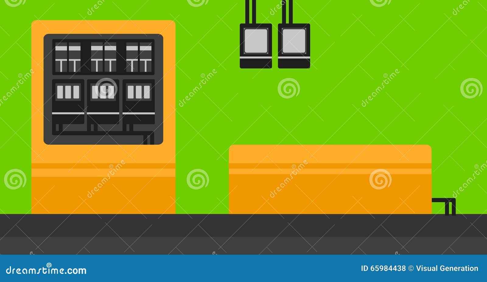 Background of Electric Switchboard. Stock Vector - Illustration of ...