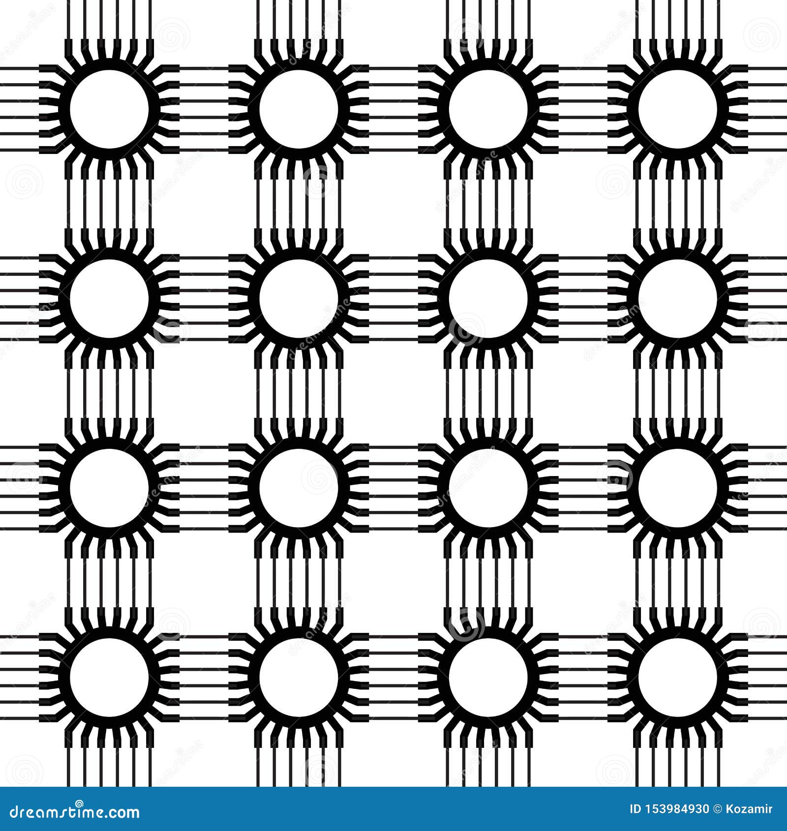 Background of Electronic Circuits Pattern Stock Vector - Illustration ...
