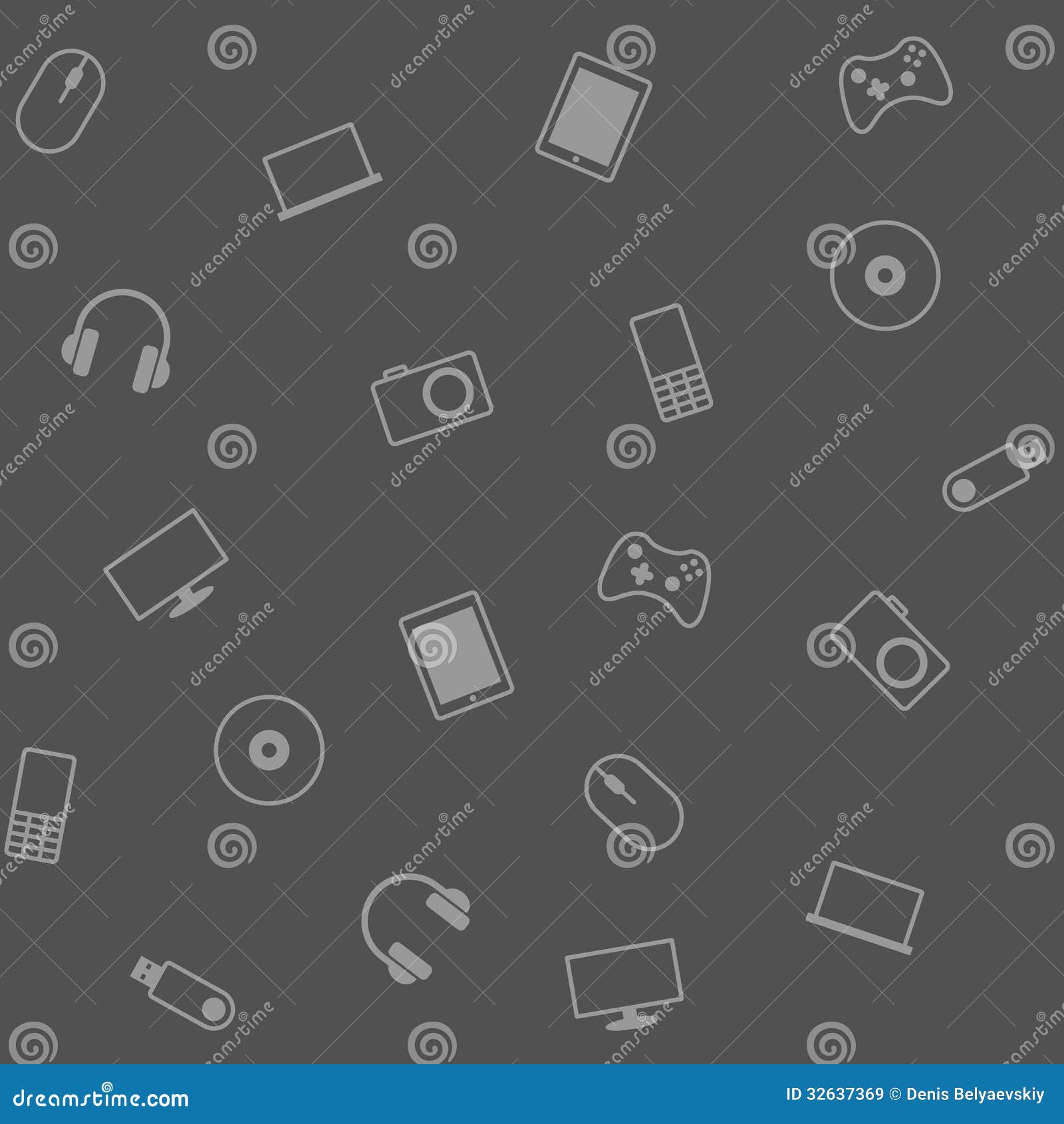 Background with Electronic Devices Stock Vector - Illustration of ...