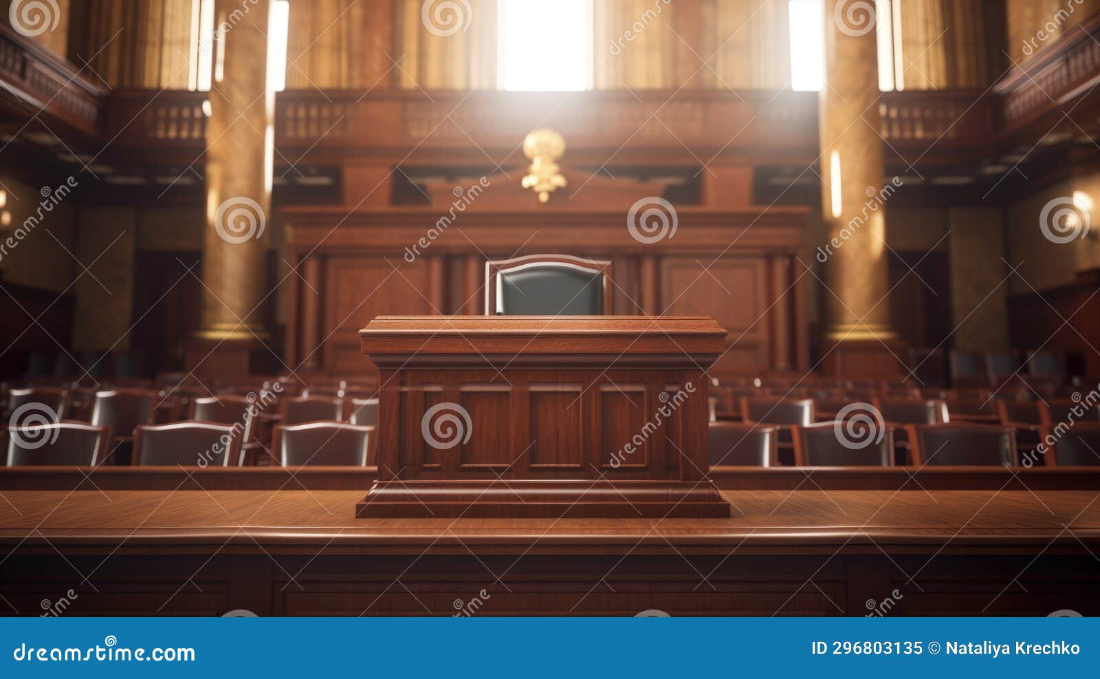 Background of an Empty Courtroom. Empty Blurred Courtroom Background ...