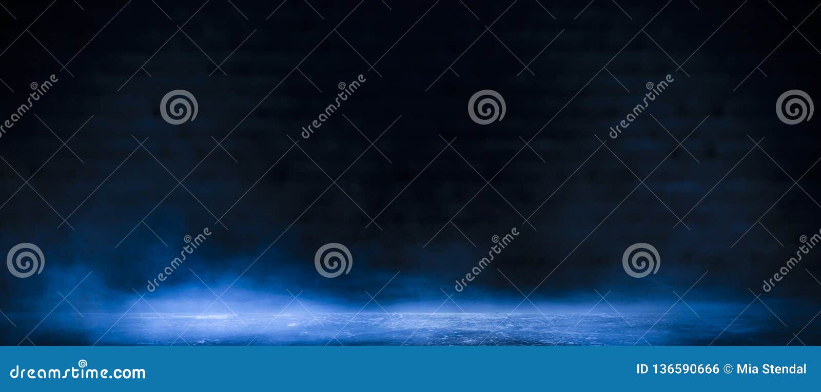 Background of an Empty Dark Room, Smoke and Dust. Stock Photo - Image ...